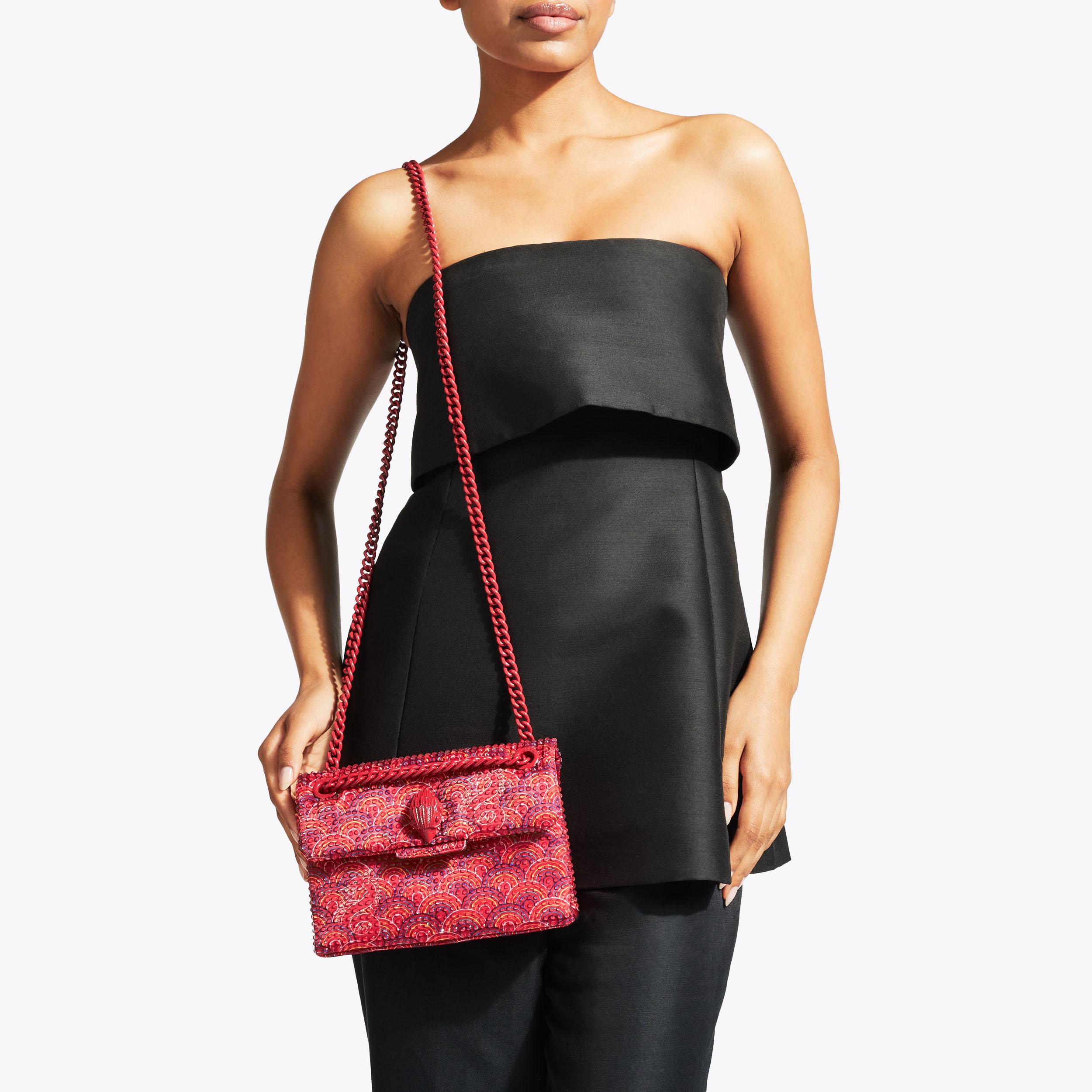 FABRIC MINI KENSINGTON C Red Dragon Cross Body Purse by KURT GEIGER LONDON