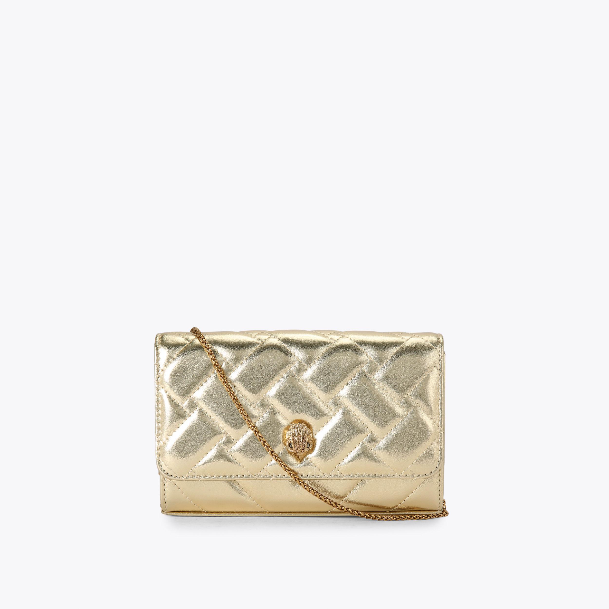 EXTRA MINI KENSINGTON Gold Cross Body Purse by KURT GEIGER LONDON