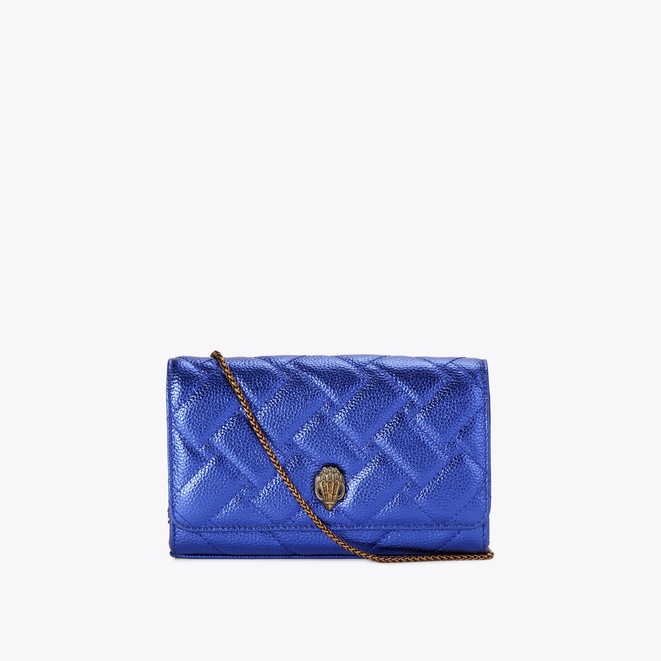EXTRA MINI KENSINGTON Blue Leather Cross Body by KURT GEIGER LONDON