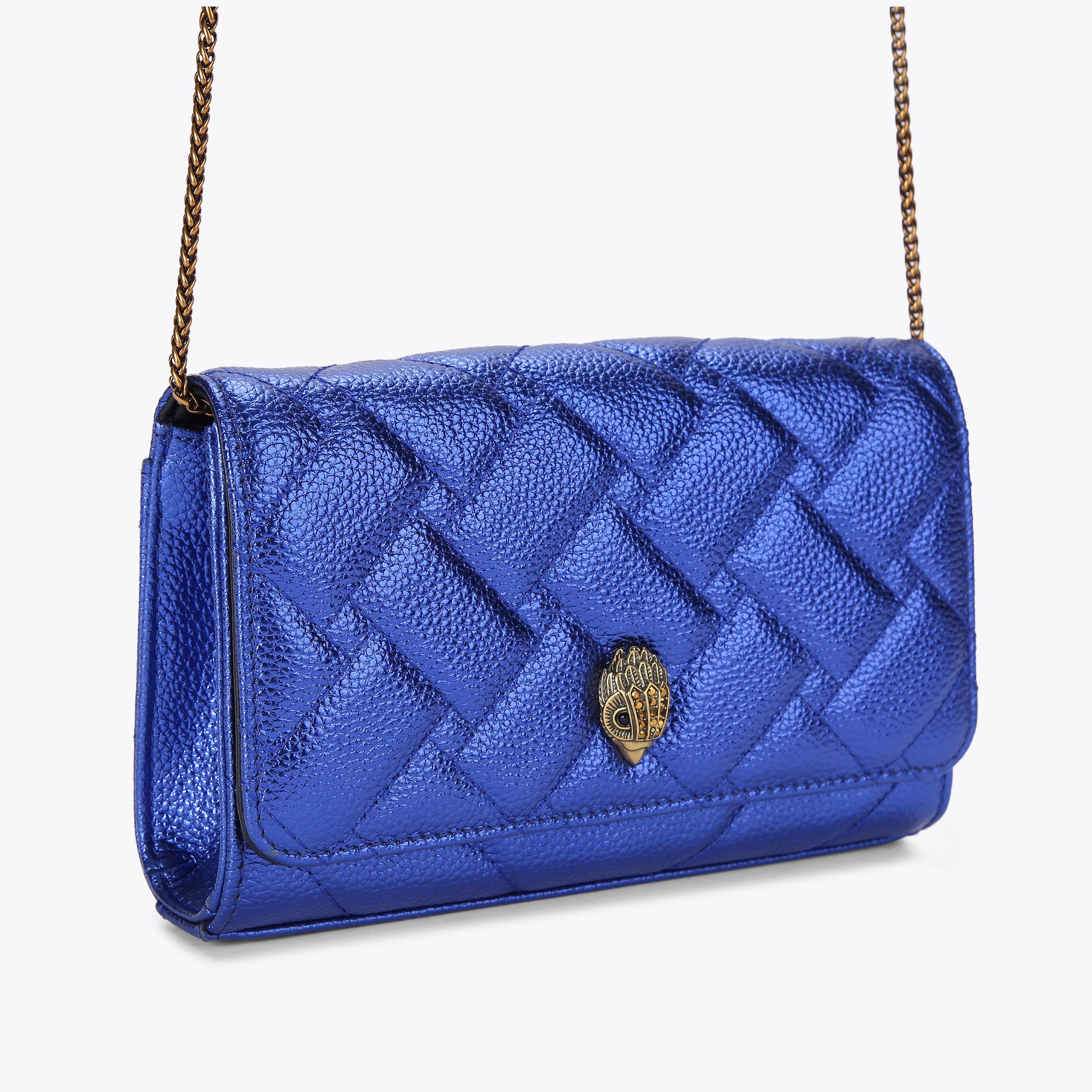 EXTRA MINI KENSINGTON Blue Leather Cross Body by KURT GEIGER LONDON