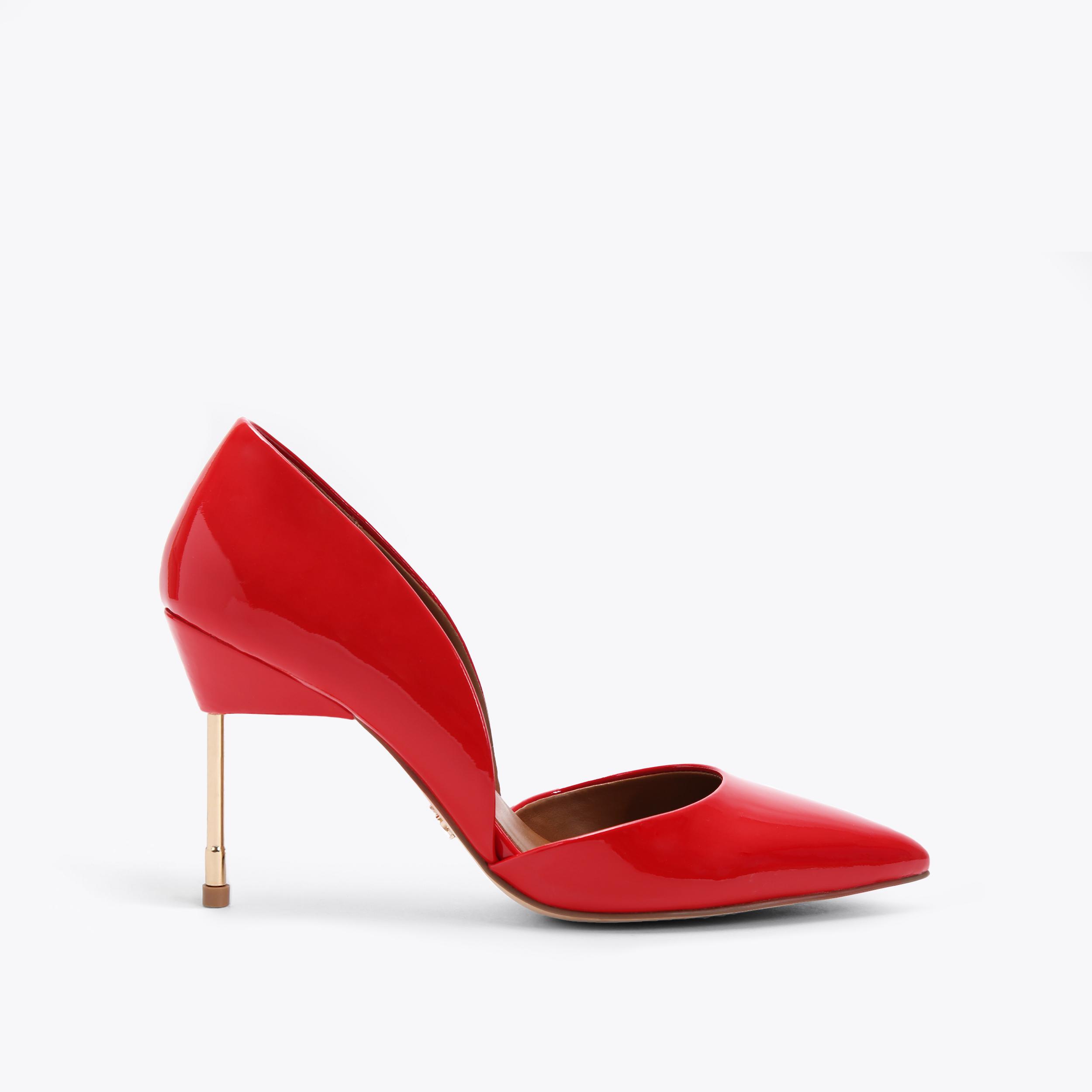 BOND 90 Patent Red Leather Court Heels by KURT GEIGER LONDON