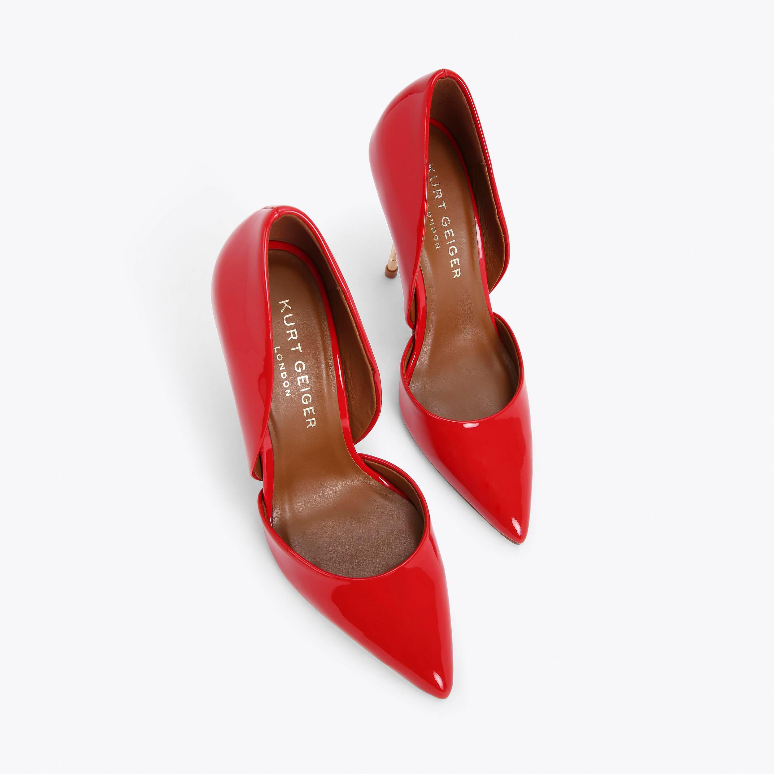 BOND 90 Patent Red Leather Court Heels by KURT GEIGER LONDON