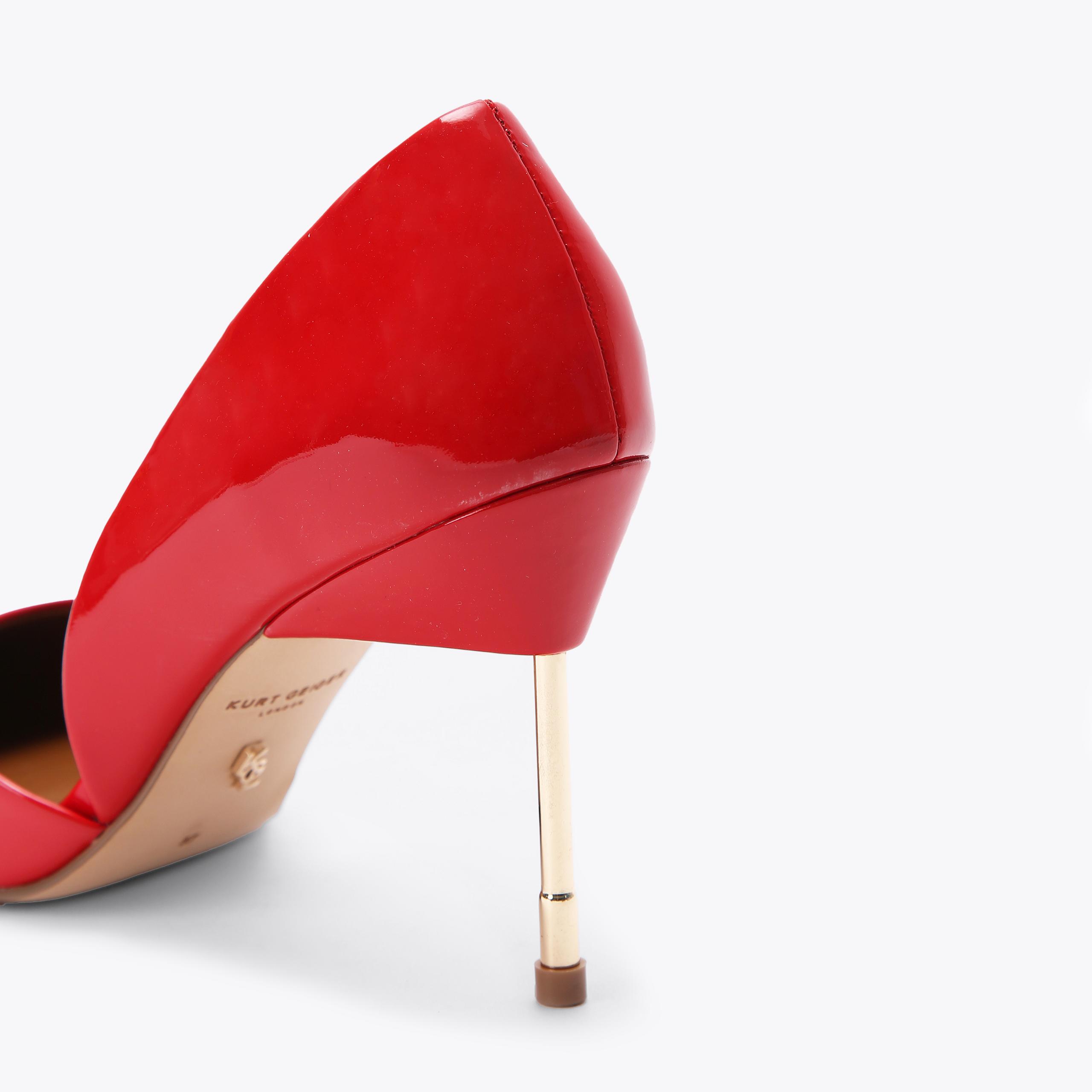 BOND 90 Patent Red Leather Court Heels by KURT GEIGER LONDON