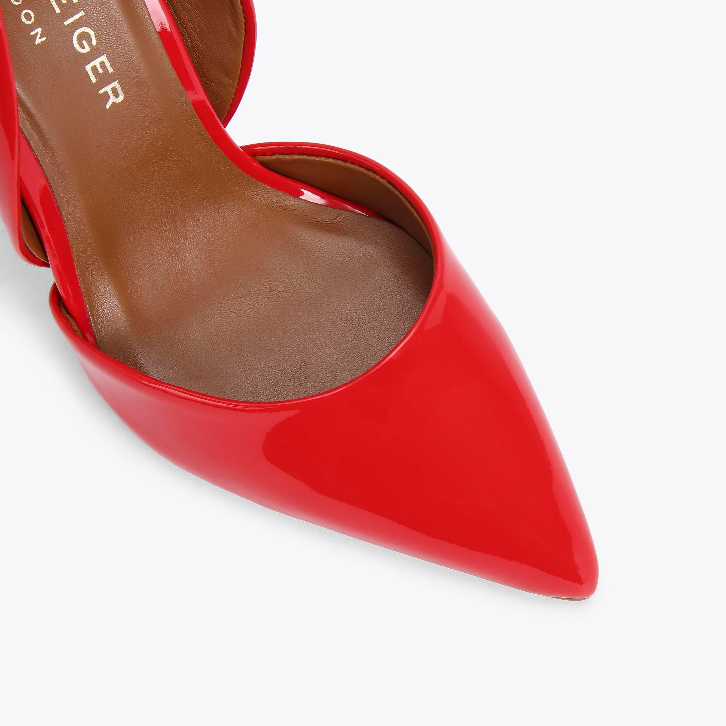 BOND 90 Patent Red Leather Court Heels by KURT GEIGER LONDON