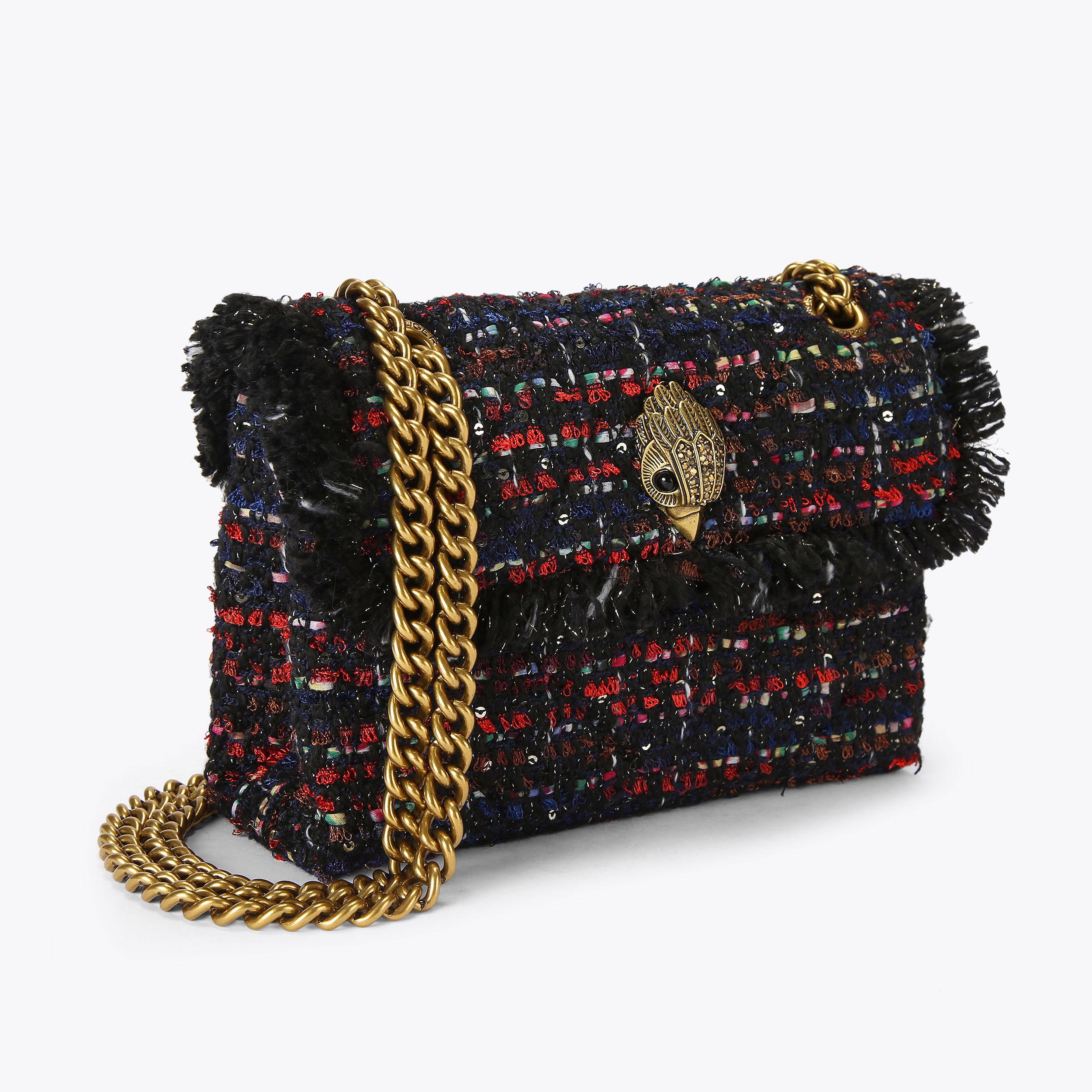 TWEED MINI KENSINGTON X Red Tweed Mini Shoulder Purse by KURT GEIGER LONDON