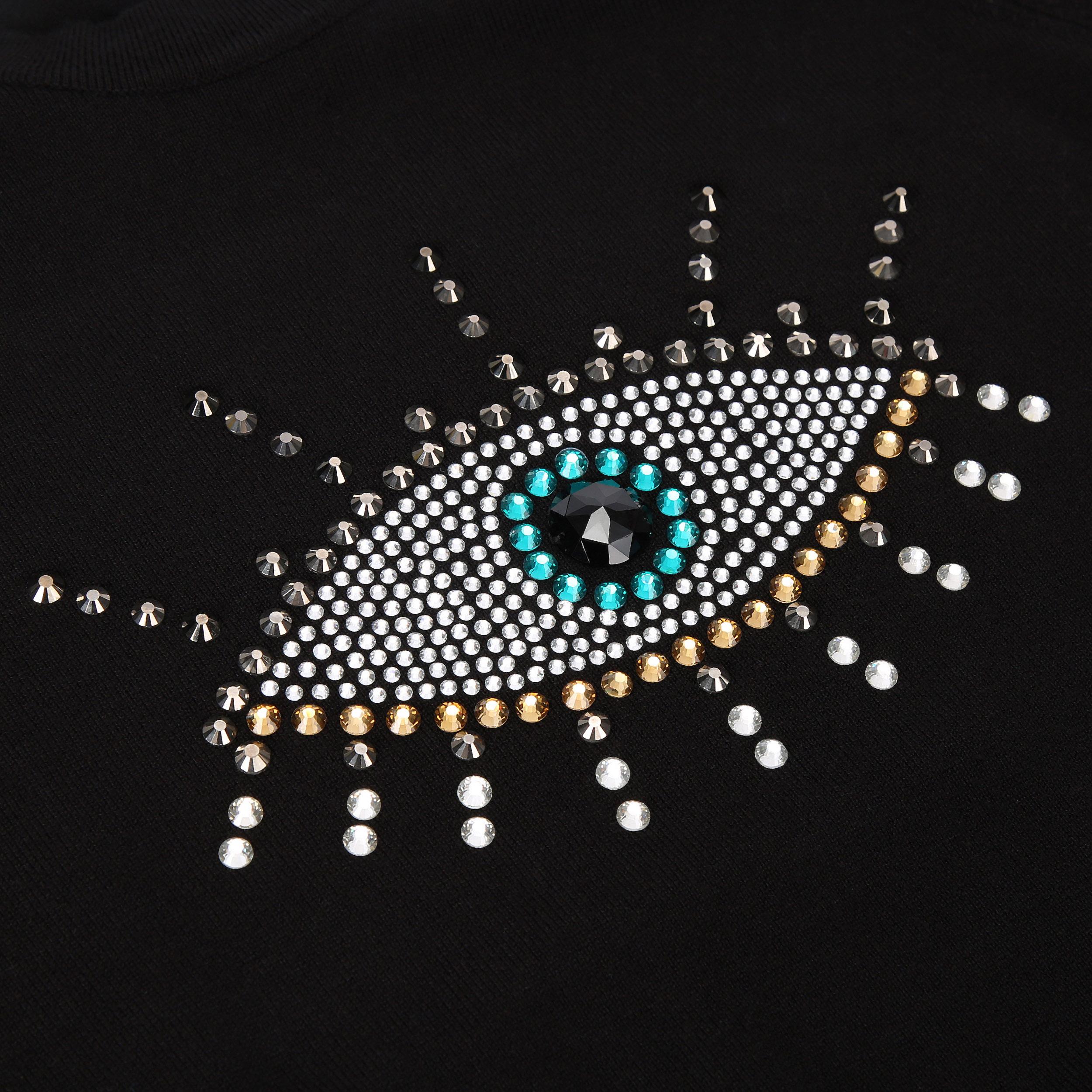 EVIL EYE JUMPER Black Knitted Sweater by KURT GEIGER LONDON