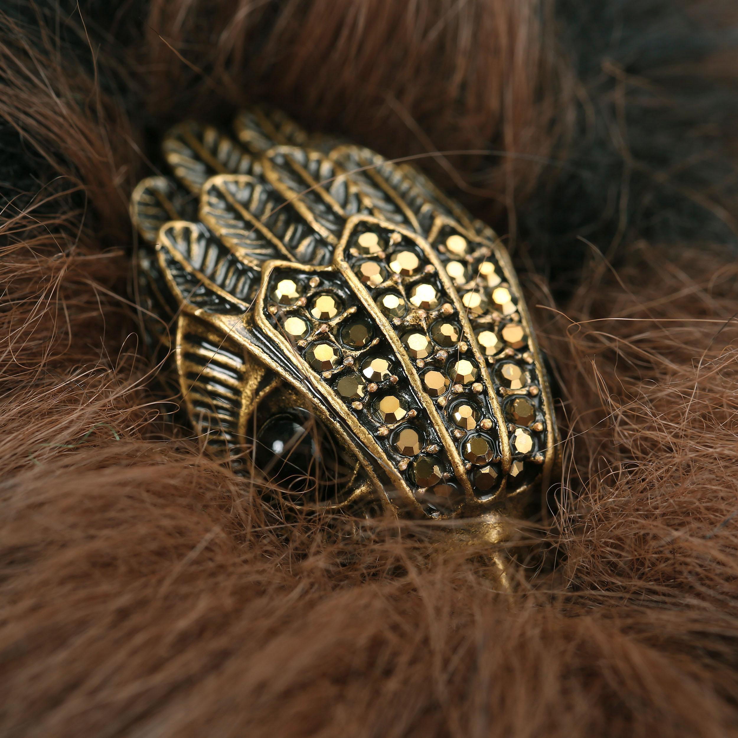 KENSINGTON SLIPPERS Brown Faux Fur Slippers by KURT GEIGER LONDON