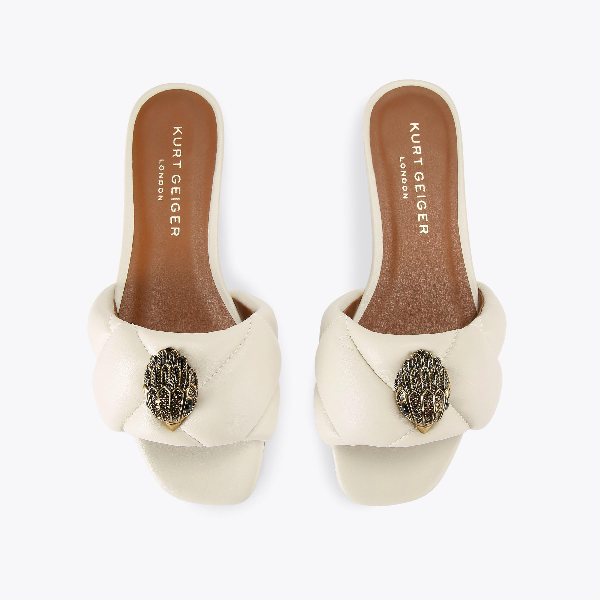 KENSINGTON PUFF SANDAL Bone Leather Slip On Sandal by KURT GEIGER LONDON