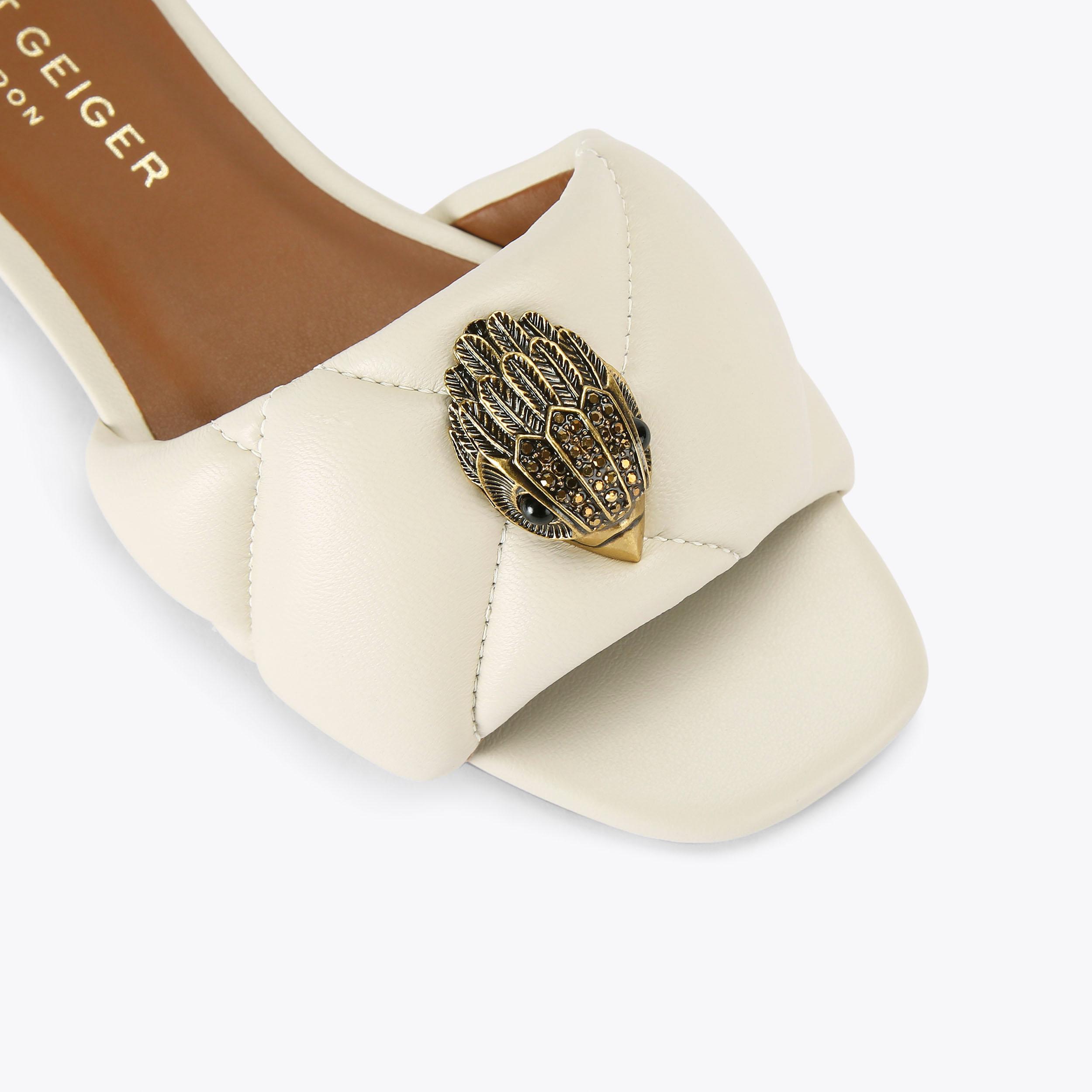 KENSINGTON PUFF SANDAL Bone Leather Slip On Sandal by KURT GEIGER LONDON