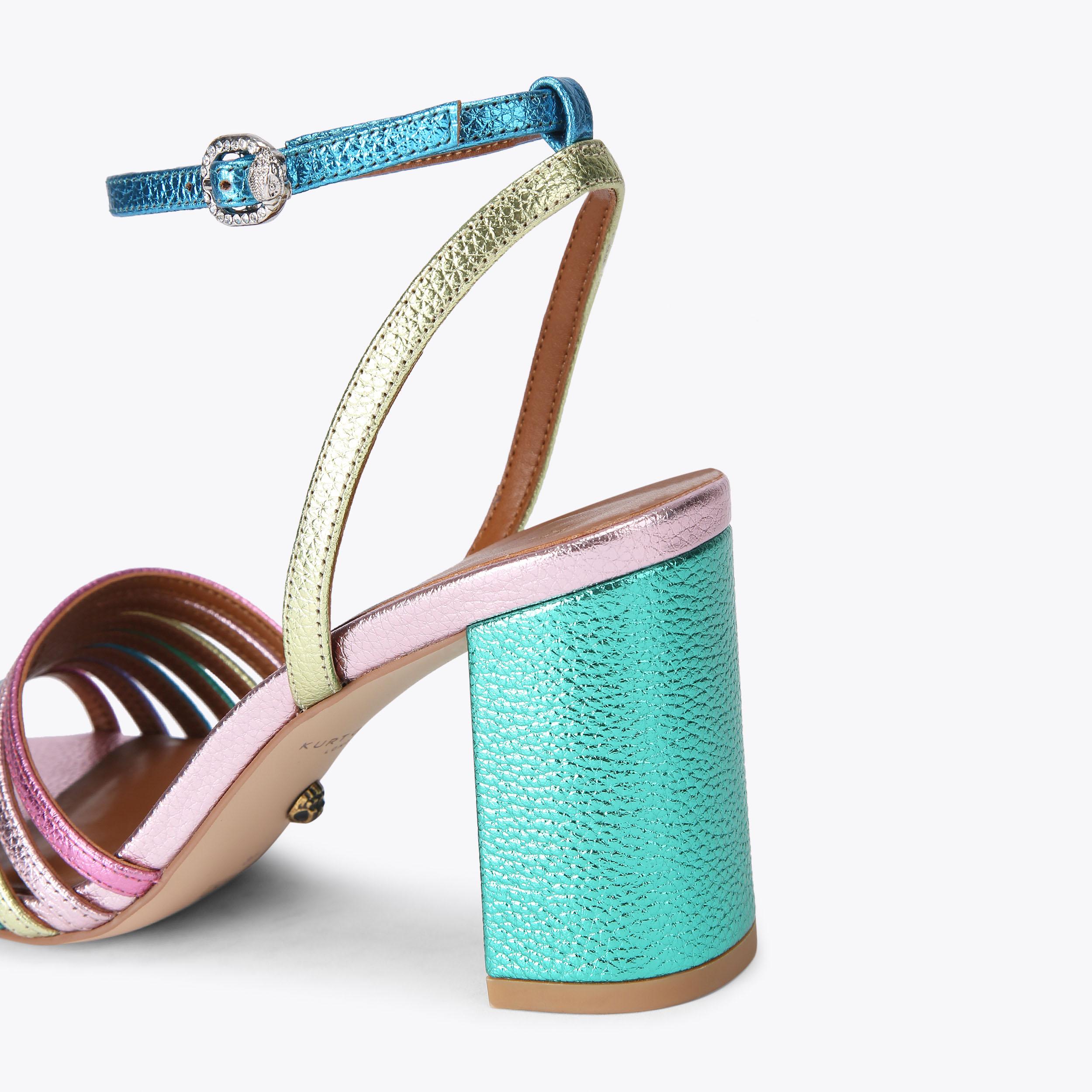 PIERRA BLOCK SANDAL Pastel Block Heel by KURT GEIGER LONDON
