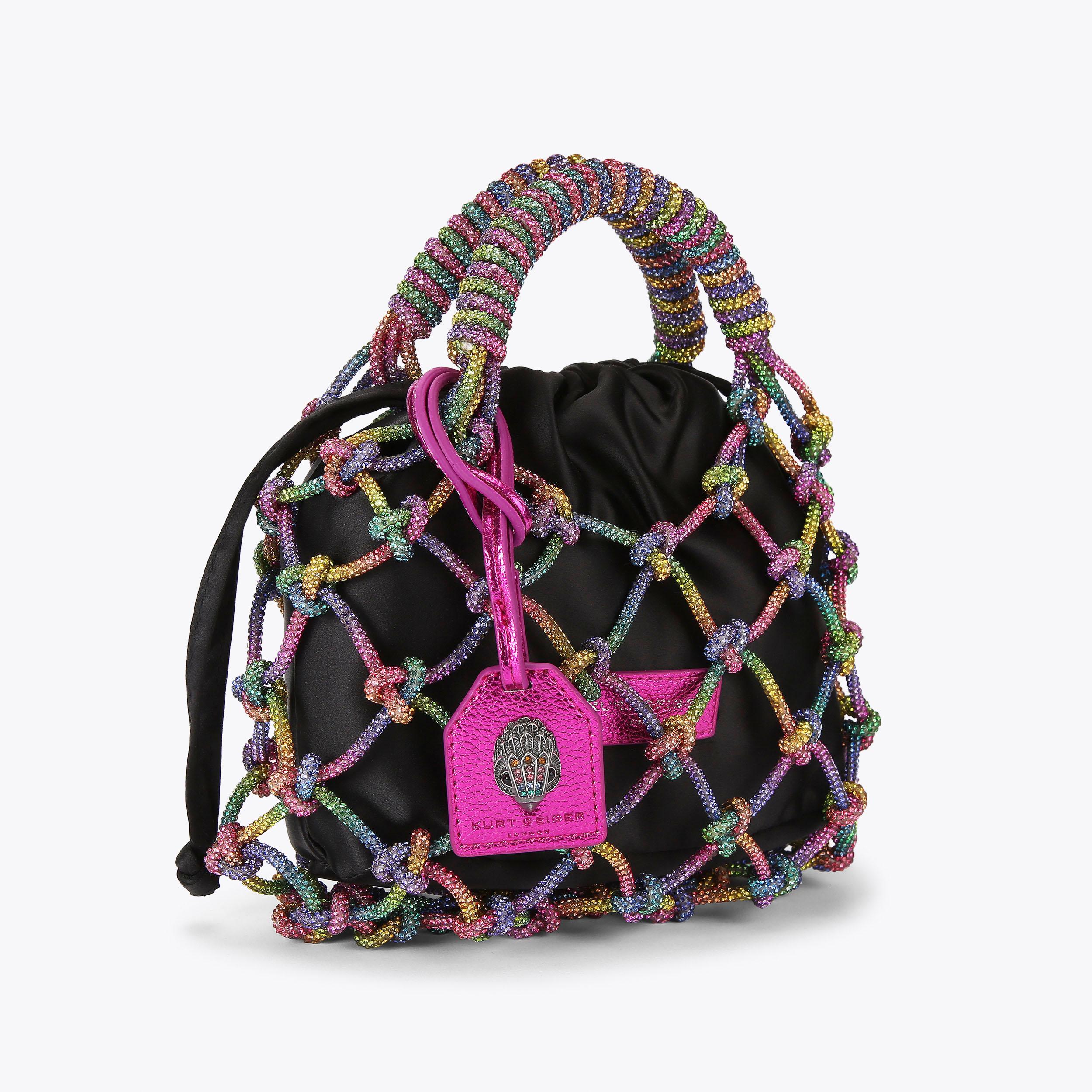 SM MACRAME CRYSTAL BAG Rainbow Crystal Bag by KURT GEIGER LONDON