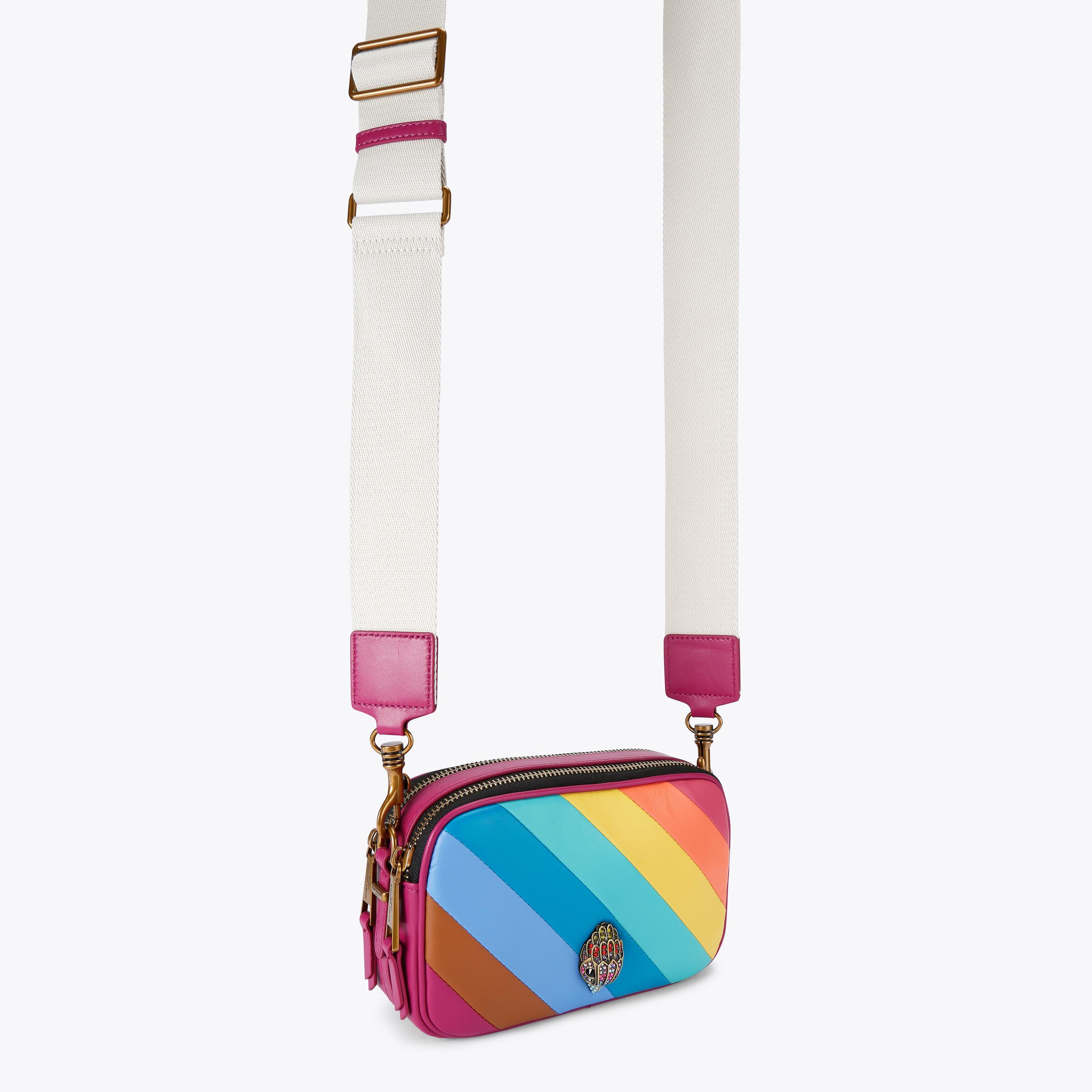 2ZIP KENSINGTON CAMERA Pastel Stripe Camera Bag by KURT GEIGER LONDON