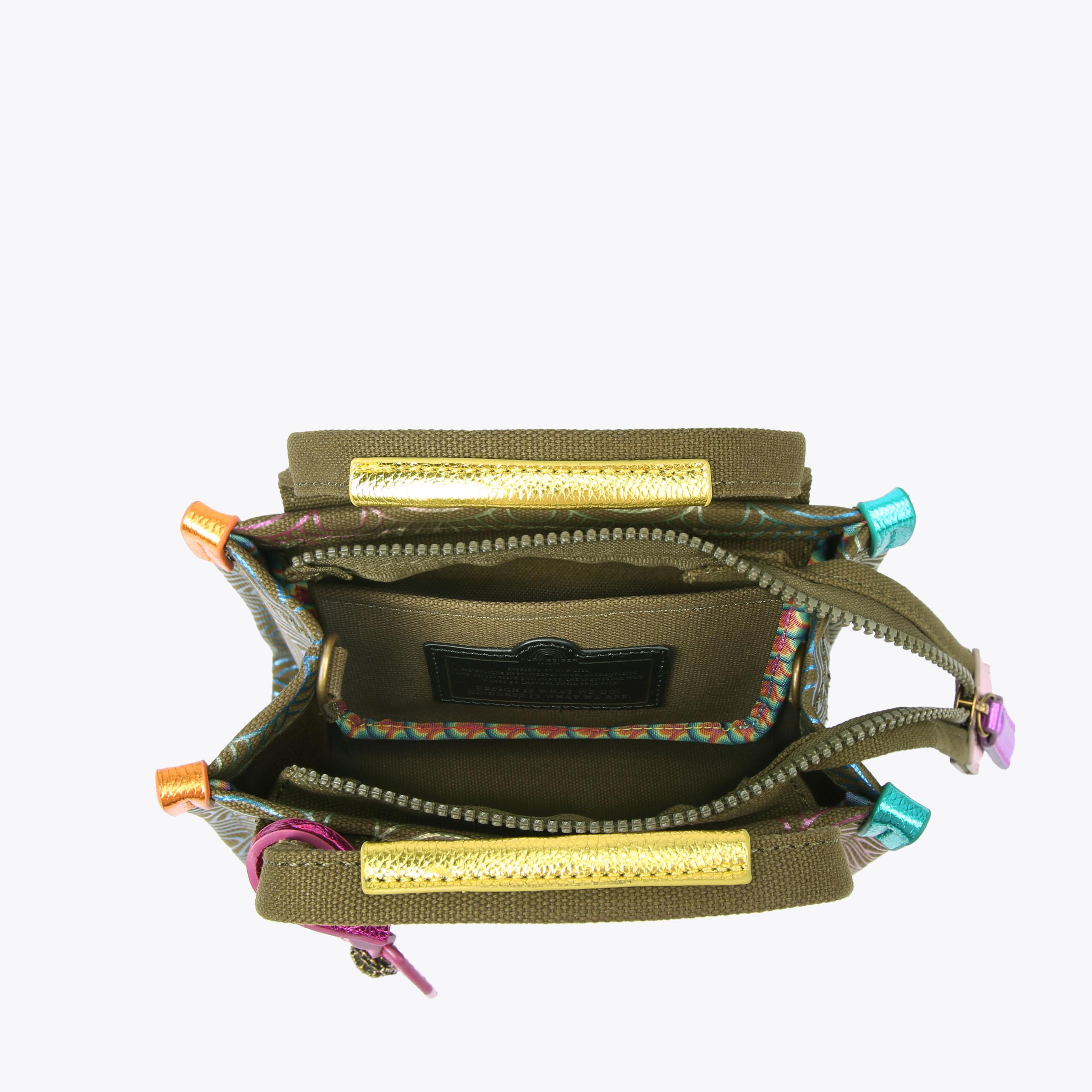 XS SOUTHBANK TOTE Khaki Micro Tote Bag by KURT GEIGER LONDON