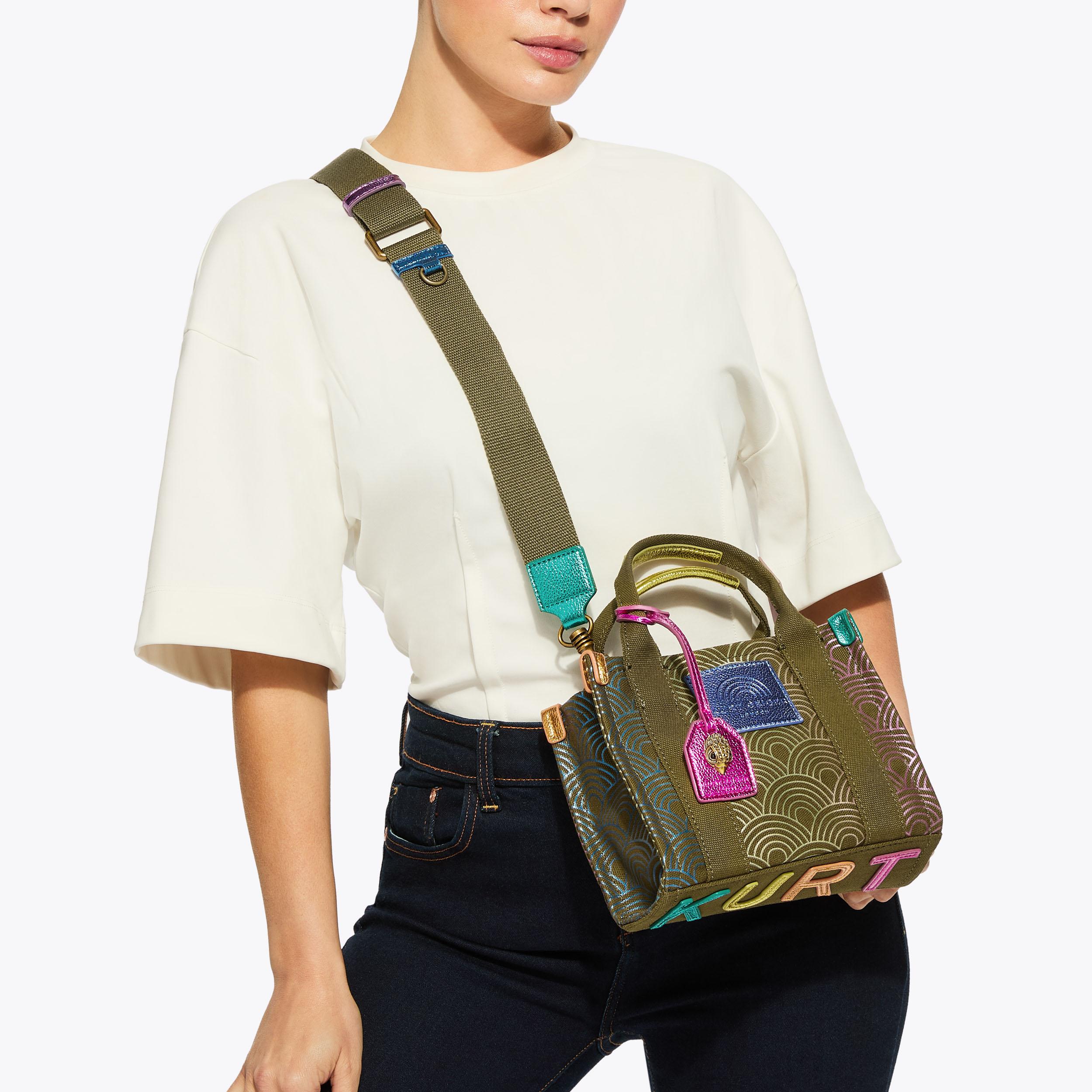 XS SOUTHBANK TOTE Khaki Micro Tote Bag by KURT GEIGER LONDON