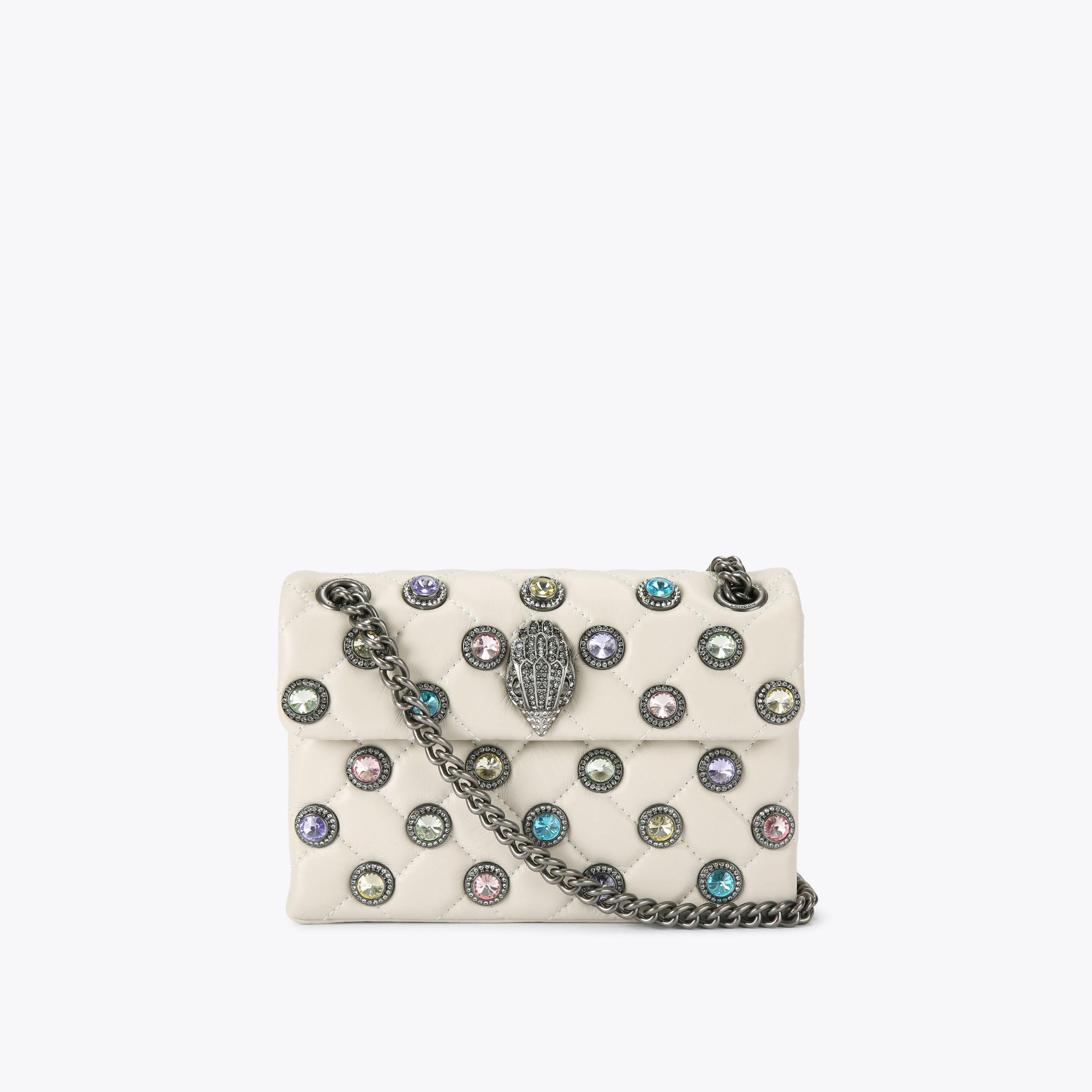 CRYSTALS MINI KENSINGTON Bone Crystal Kensington Bag by KURT GEIGER LONDON