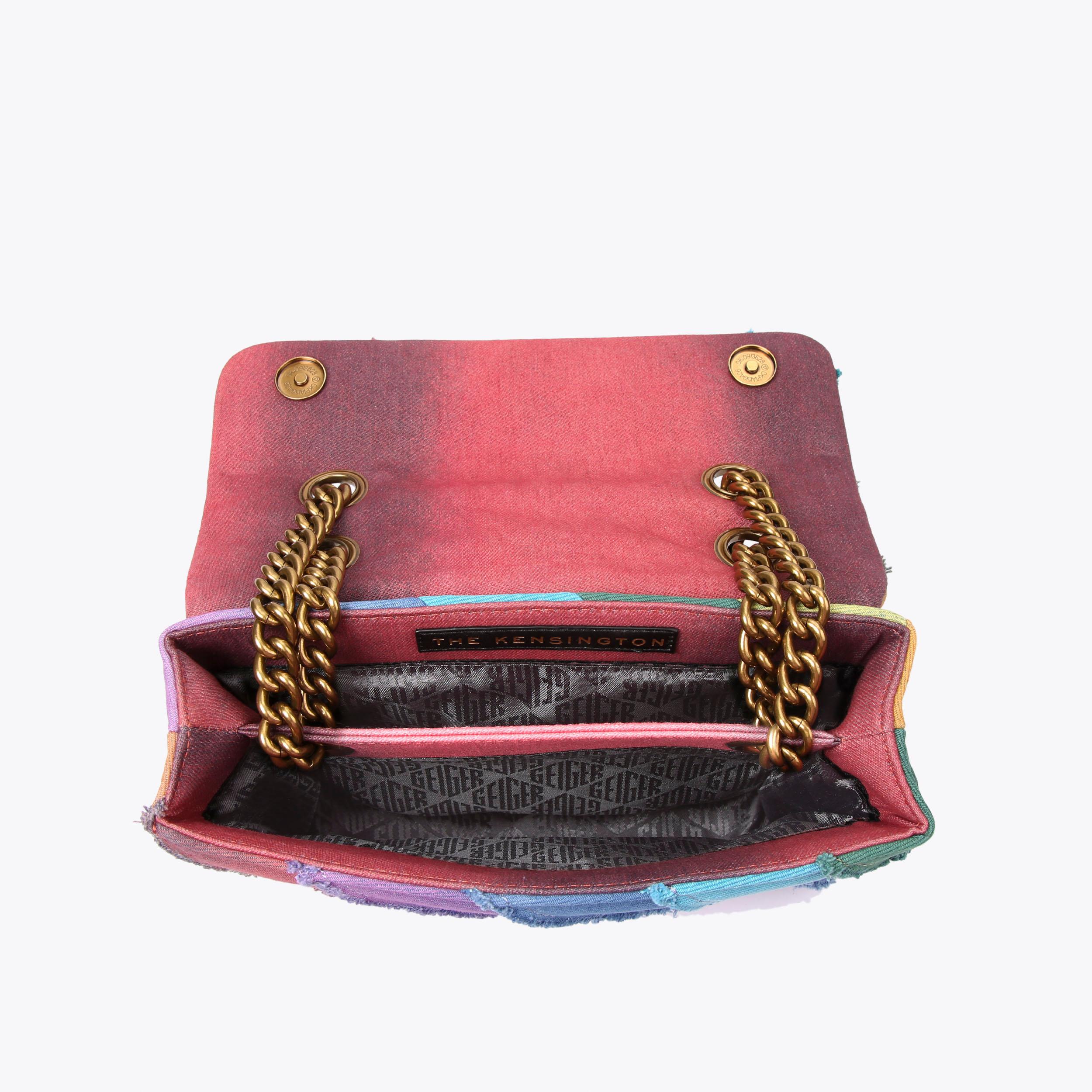 DENIM KENSINGTON BAG L Denim Dyed Shoulder Purse by KURT GEIGER LONDON