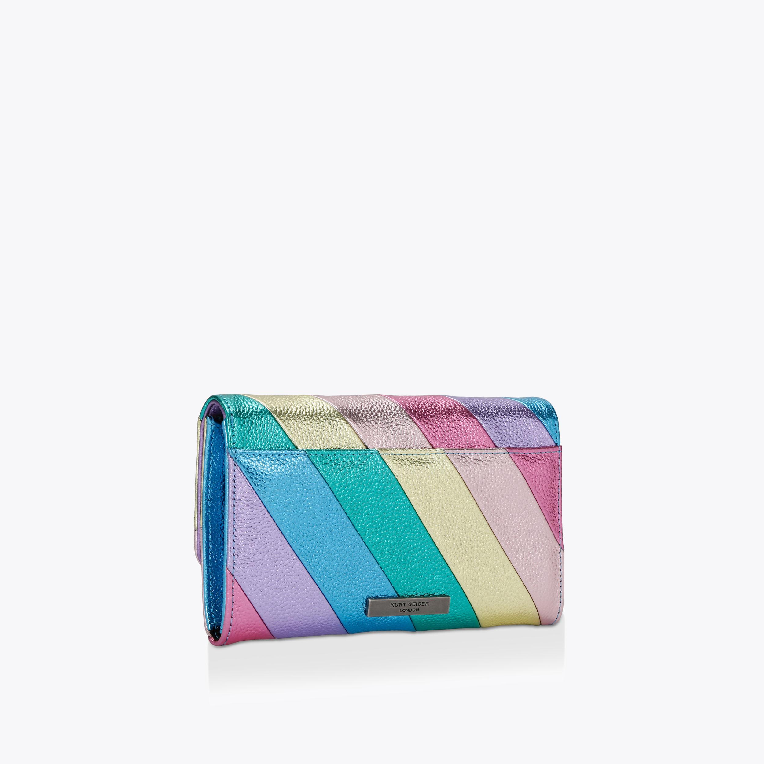 KENSINGTON CHAIN WALLET L rainbow chain wallet by KURT GEIGER LONDON