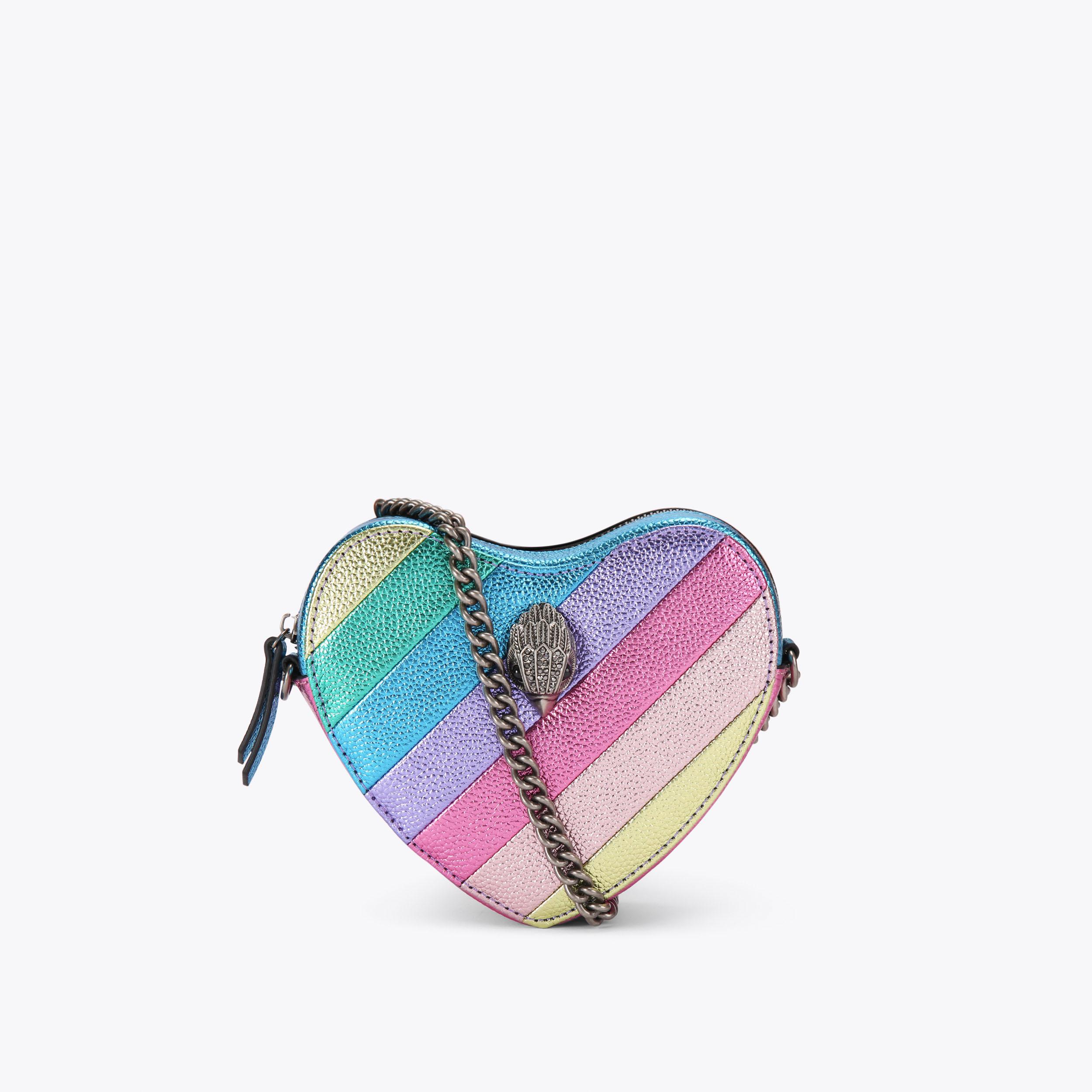 KENSINGTON HEART X BODY L Heart Striped Cross Body Purse by KURT GEIGER ...