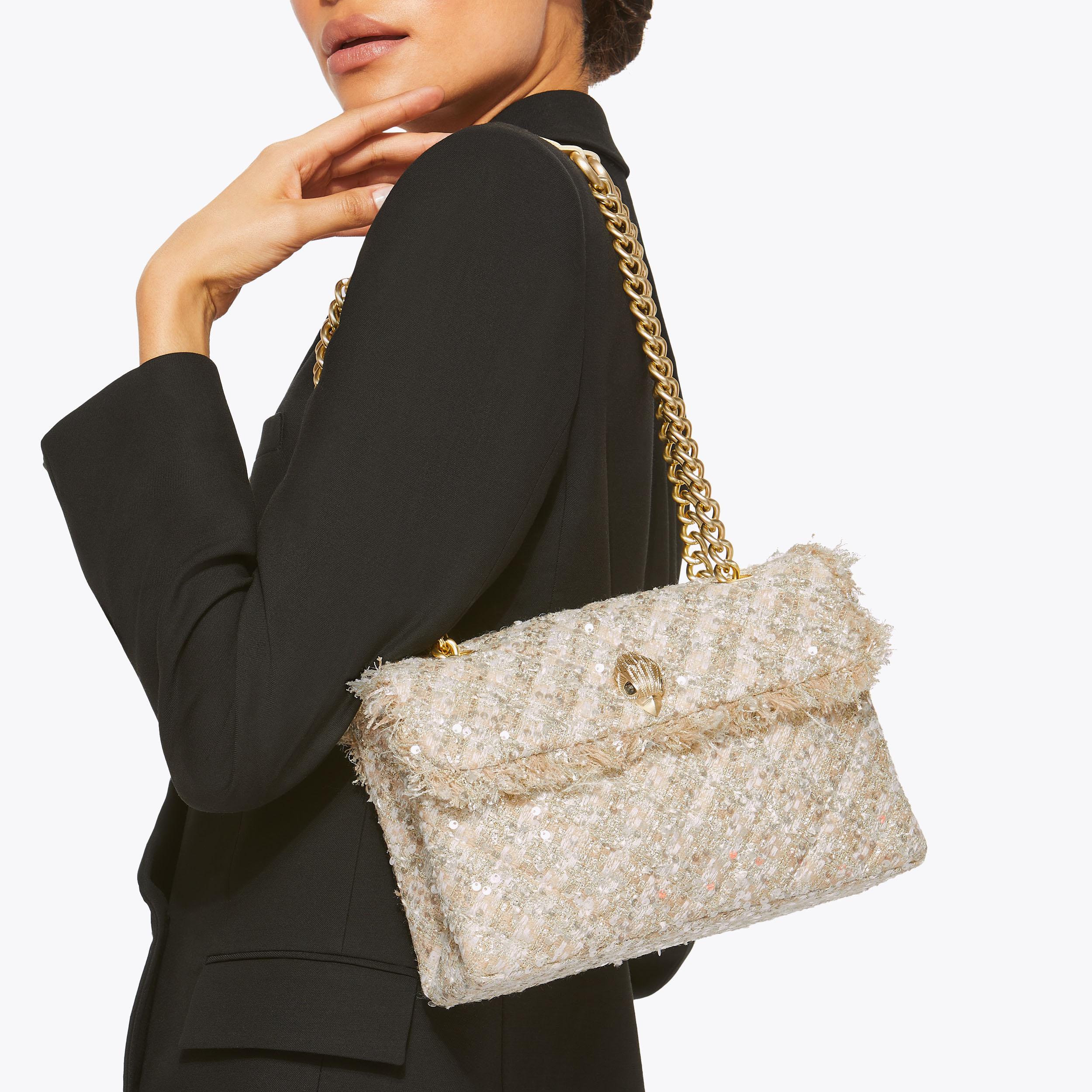 Tweed Kensington Bag Tweed Shoulder Purse By Kurt Geiger London