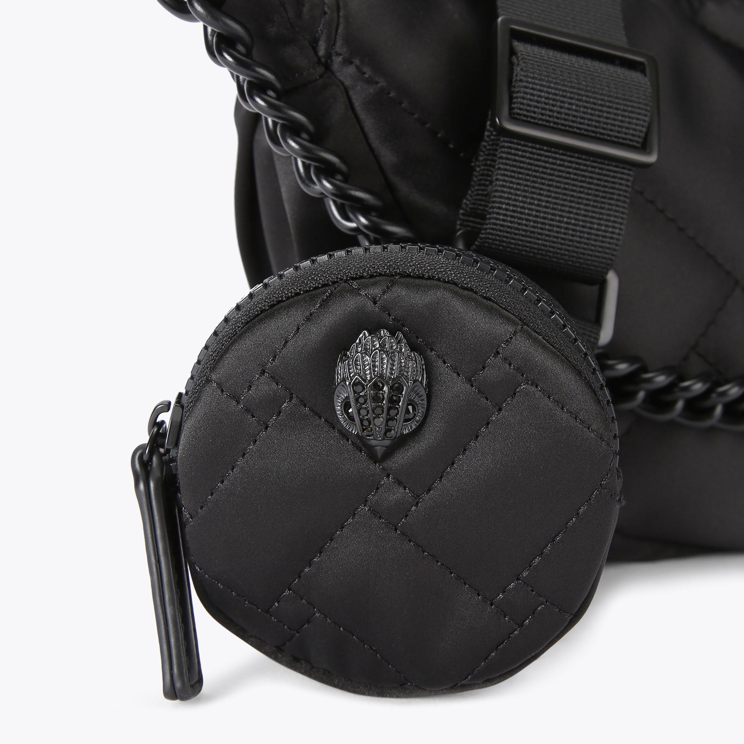 RECYCLED MOON XBODY DR Black Nylon Cross Body Purse by KURT GEIGER LONDON