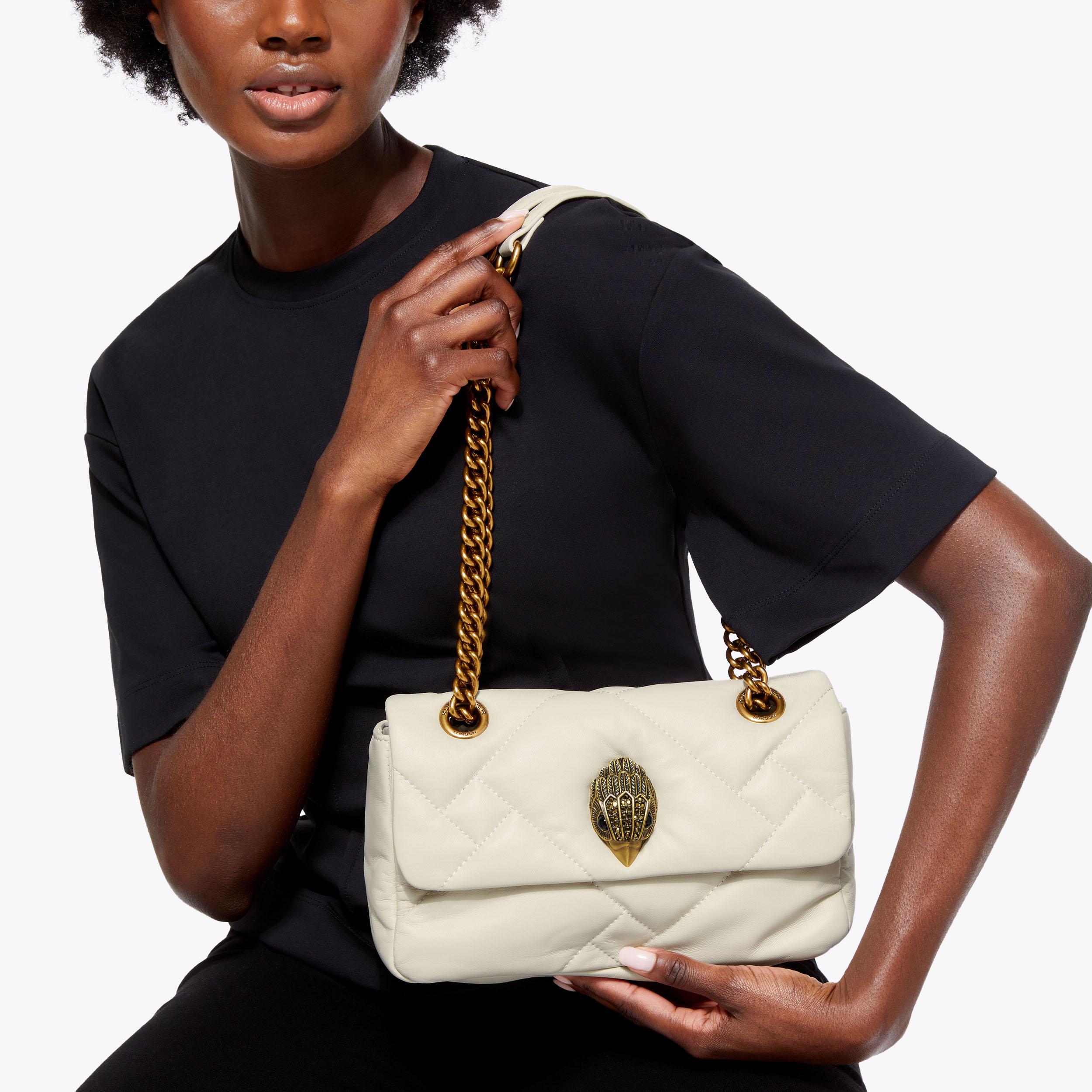 MD KENSINGTON PUFF Bone Leather Cross Body Purse by KURT GEIGER LONDON