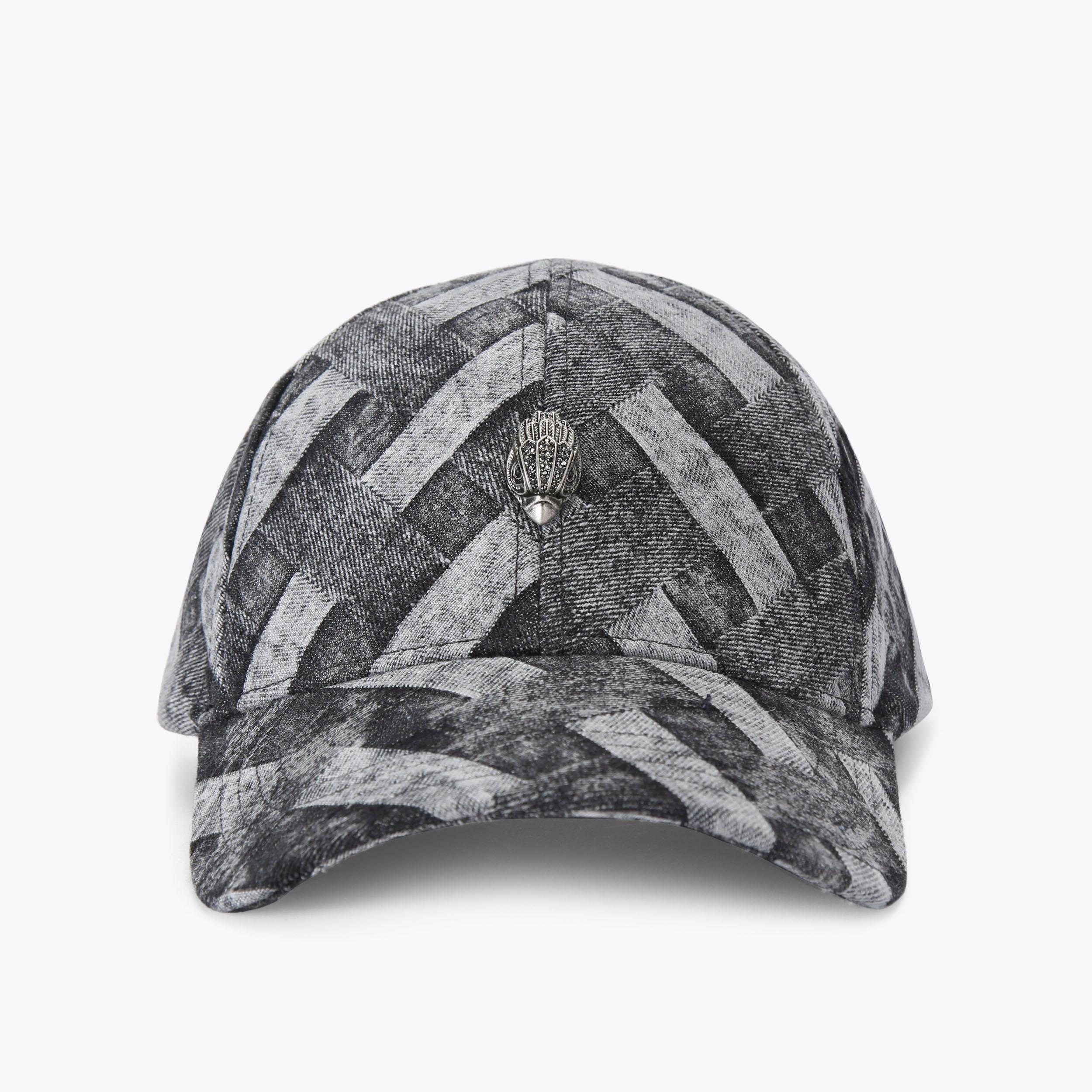 KENSINGTON CAP Black Denim Cap by KURT GEIGER LONDON