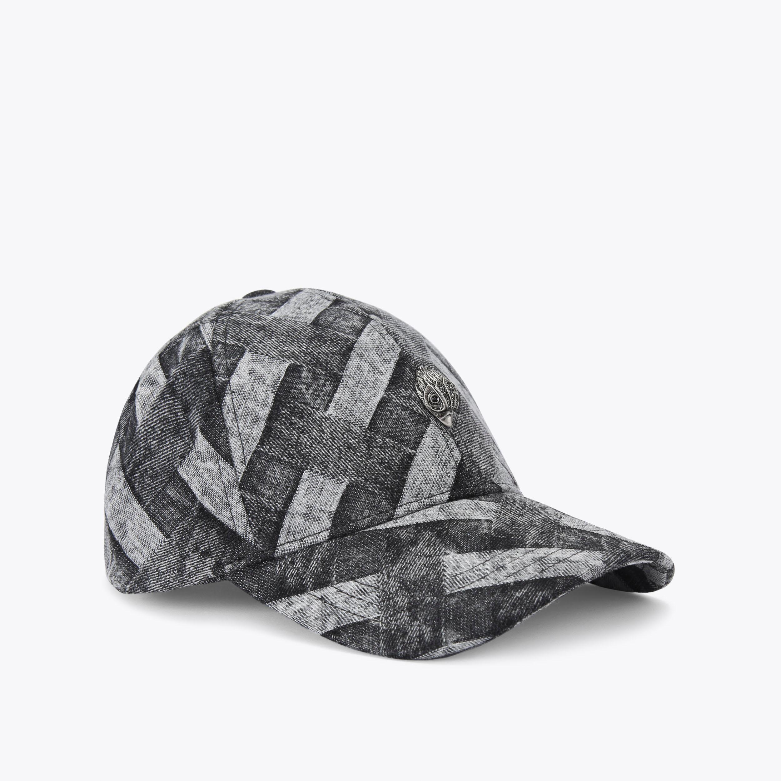 KENSINGTON CAP Black Denim Cap by KURT GEIGER LONDON