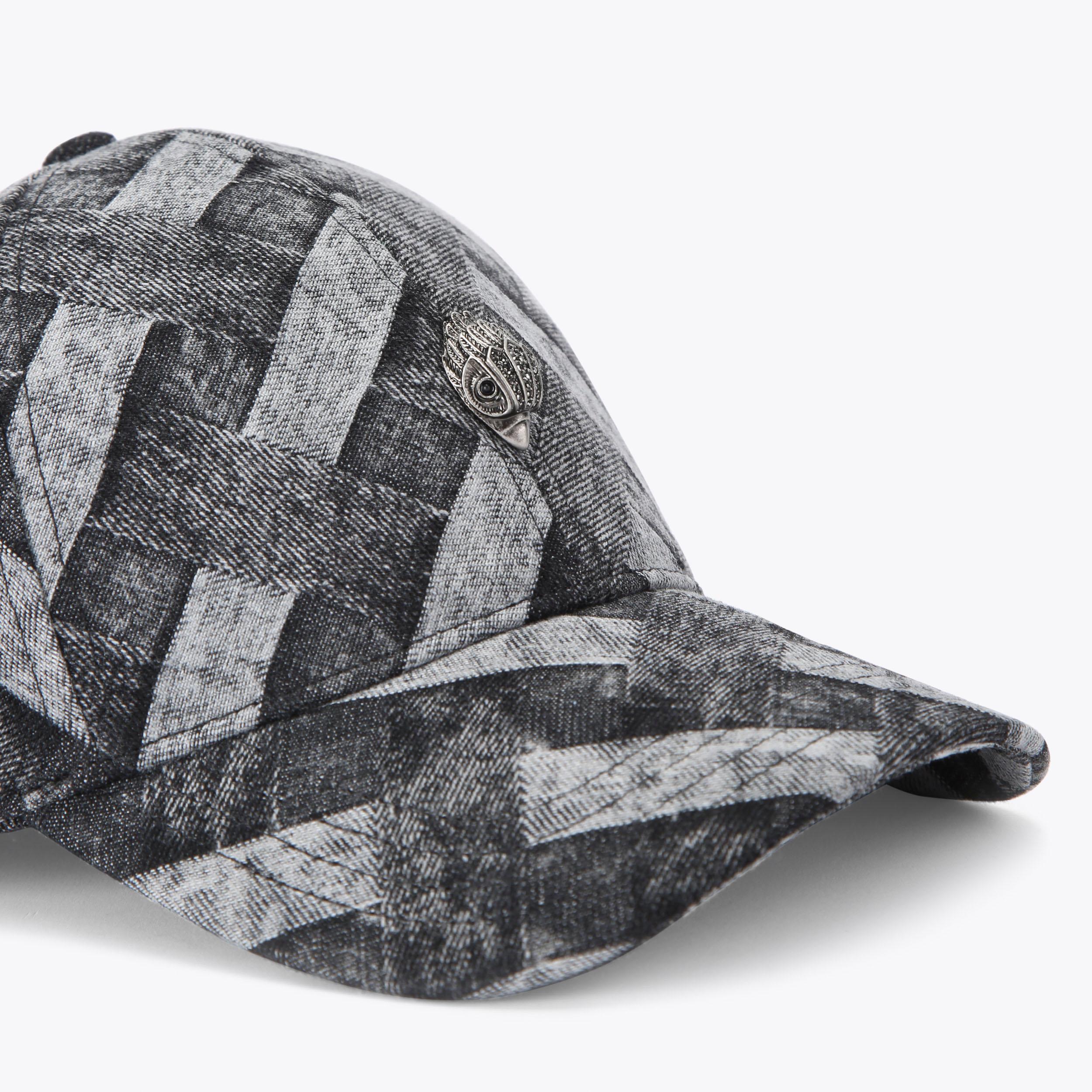 KENSINGTON CAP Black Denim Cap by KURT GEIGER LONDON