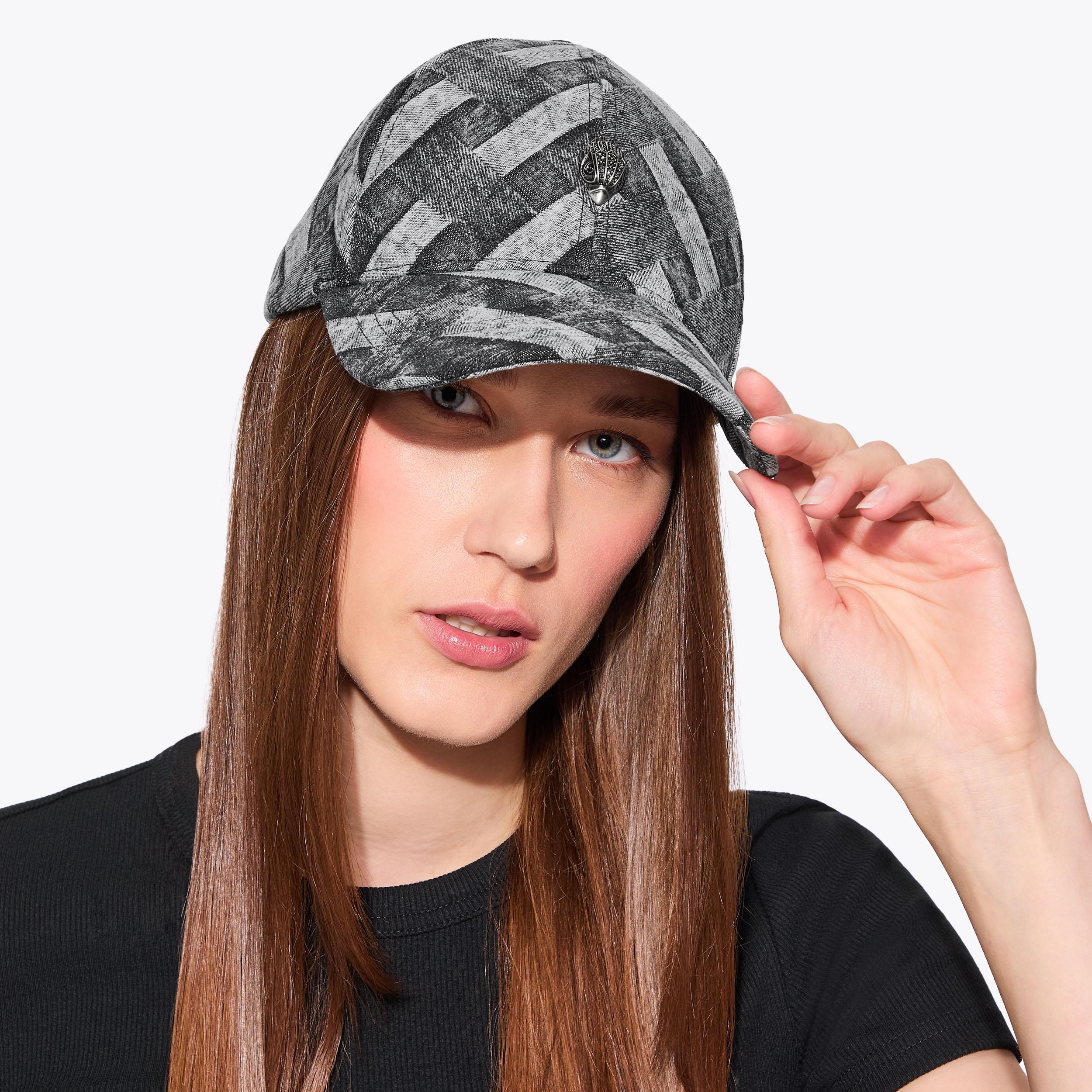 KENSINGTON CAP Black Denim Cap by KURT GEIGER LONDON