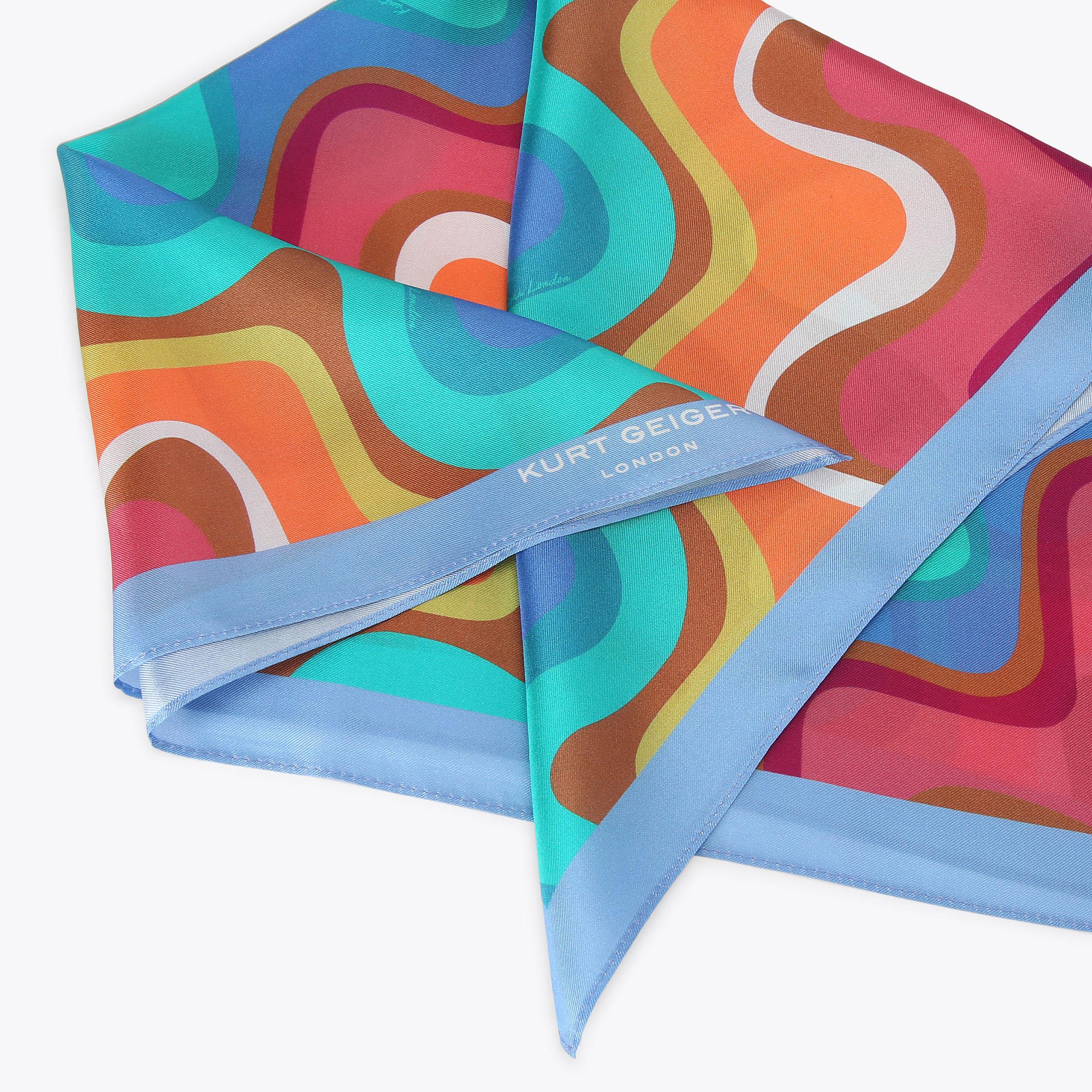 BANDANA SCARF Rainbow Swirl Scarf by KURT GEIGER LONDON