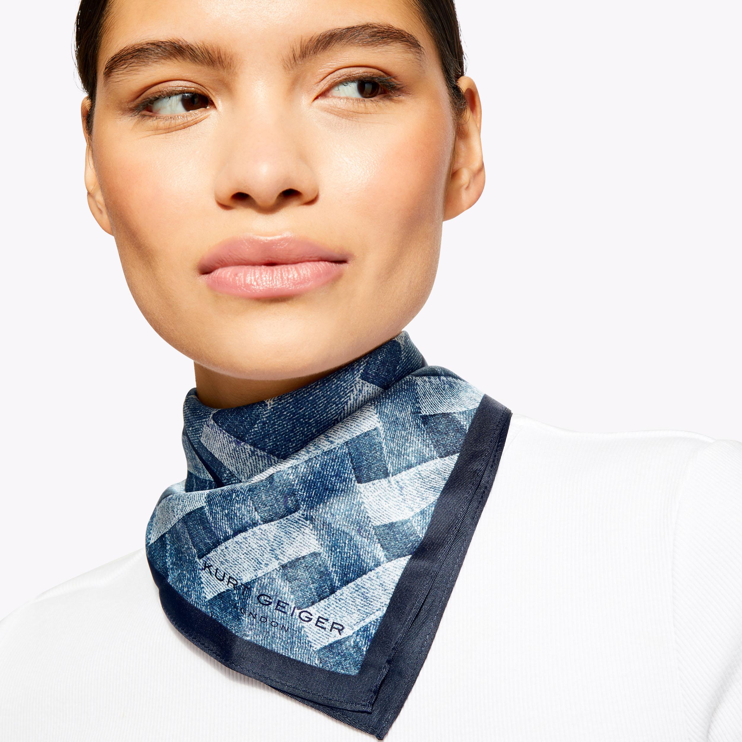 BANDANA SCARF Denim Scarf by KURT GEIGER LONDON
