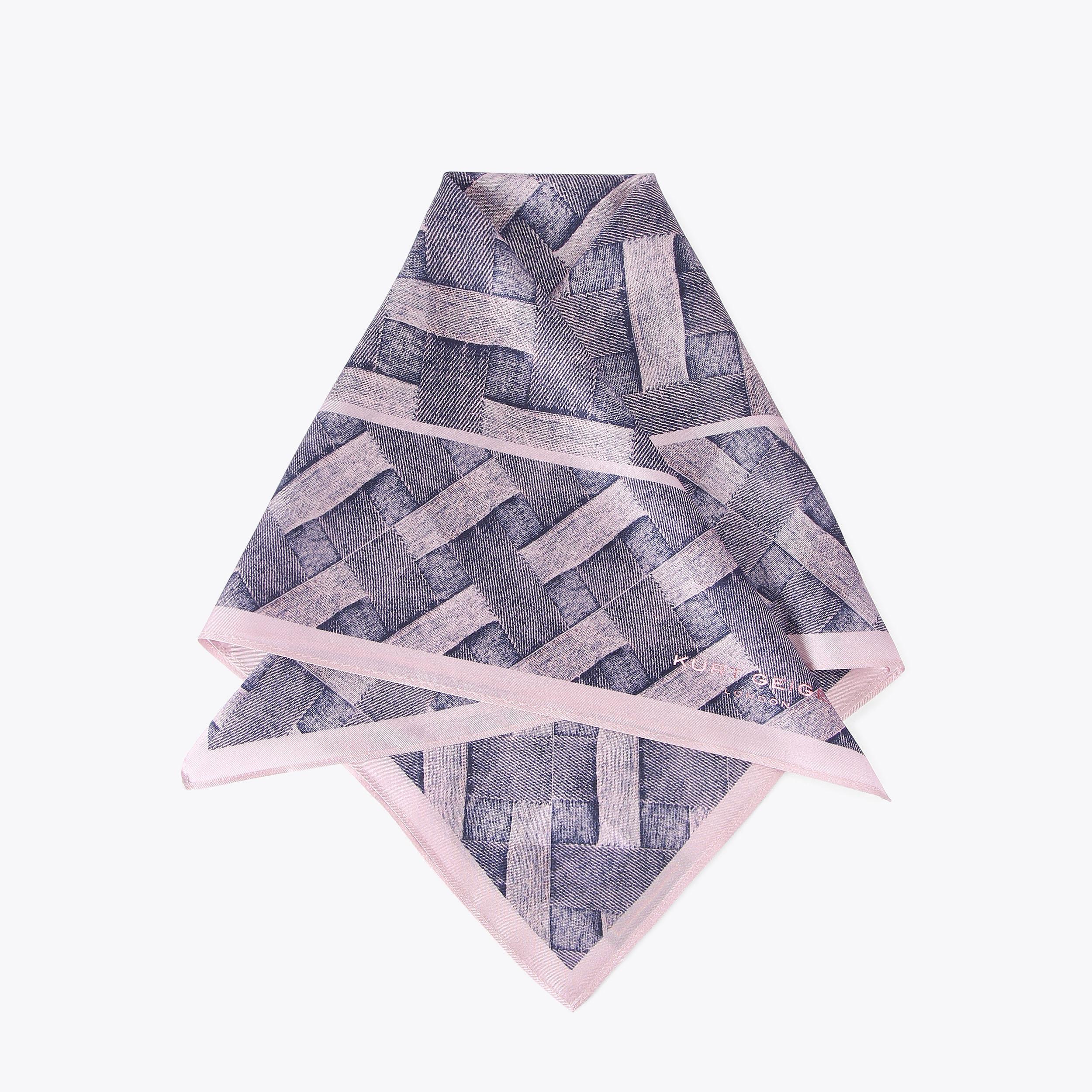 BANDANA SCARF Pink Denim Wash Scarf by KURT GEIGER LONDON