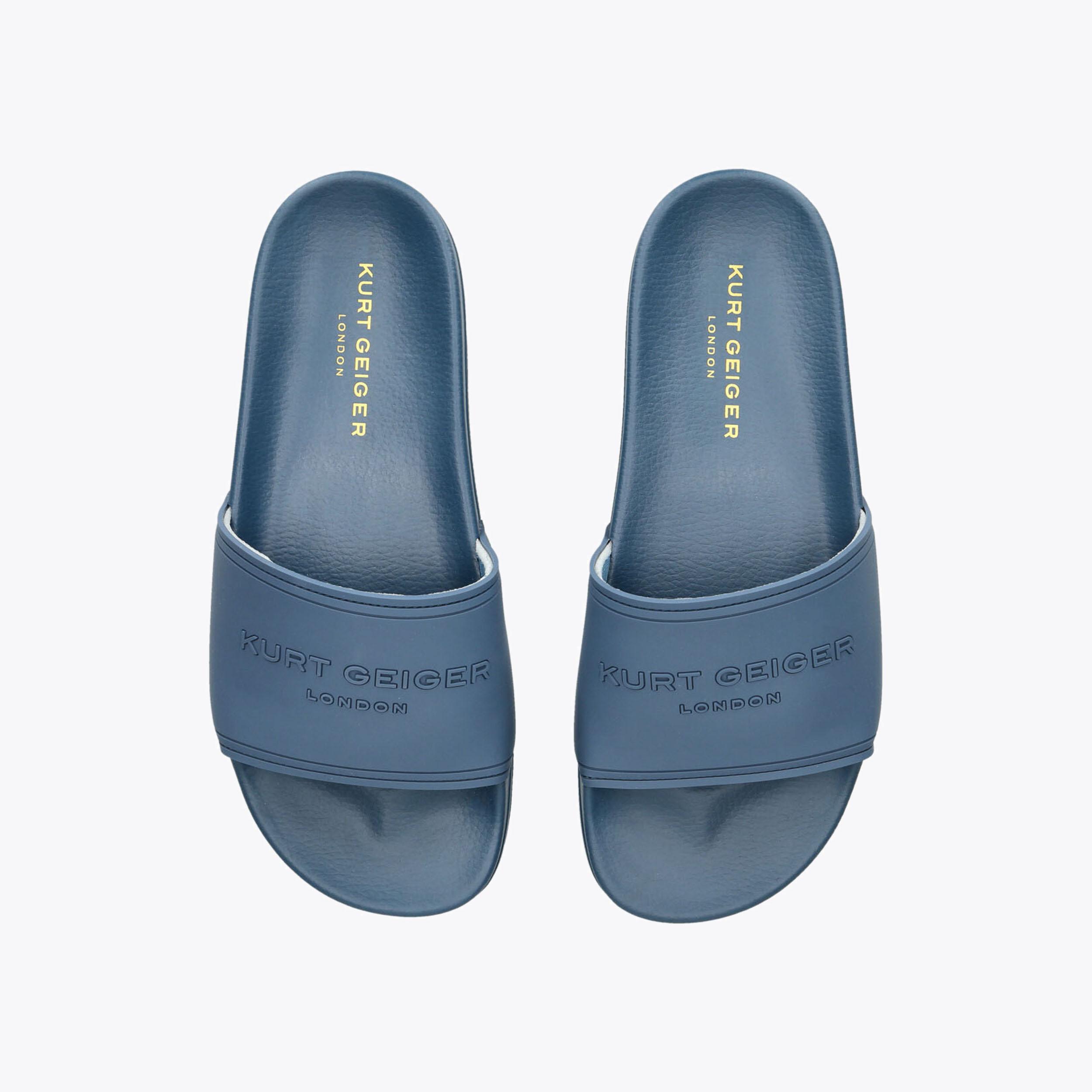 KGL POOL SLIDER MENS Navy Blue Slip-On Sandal by KURT GEIGER LONDON