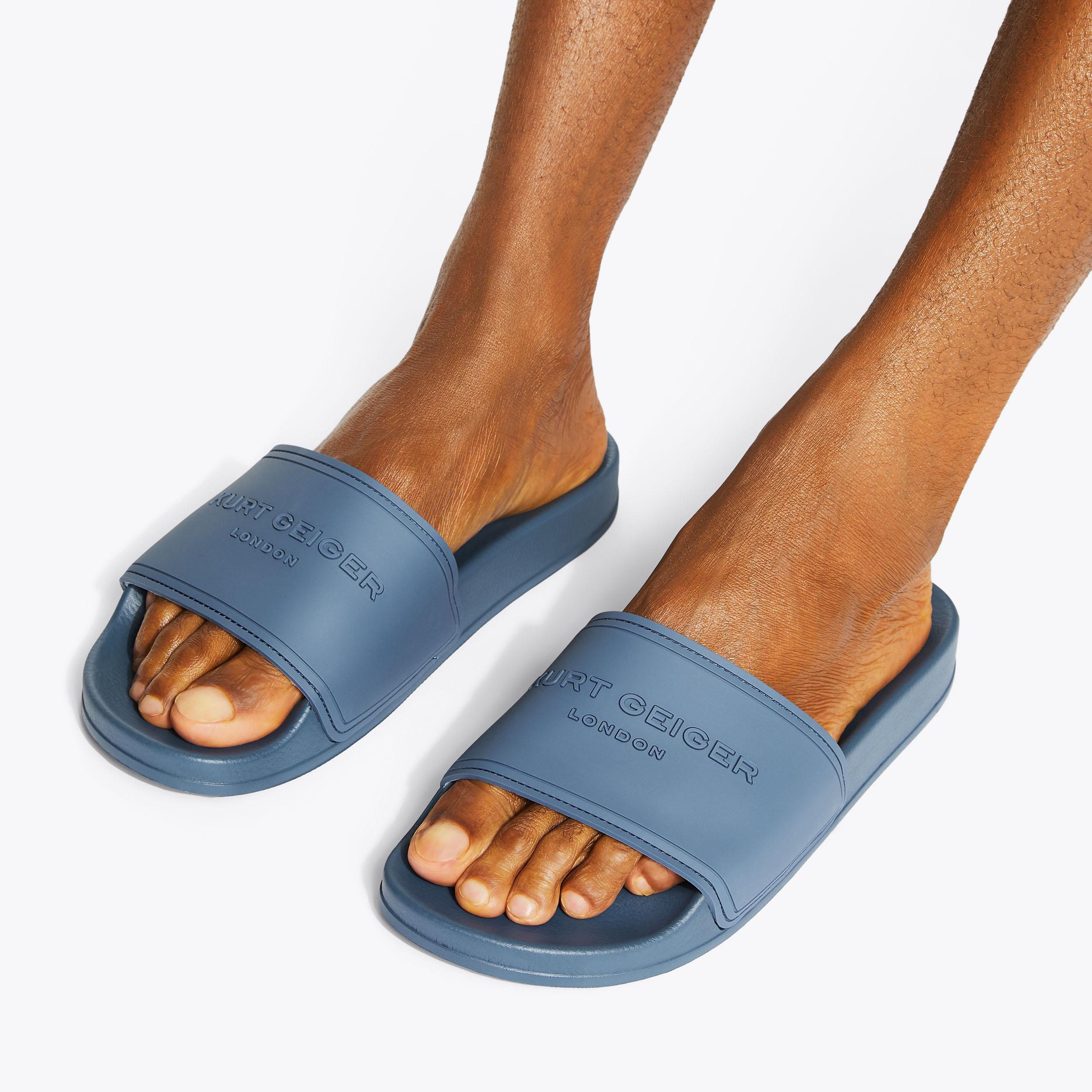 KGL POOL SLIDER MENS Navy Blue Slip-On Sandal by KURT GEIGER LONDON