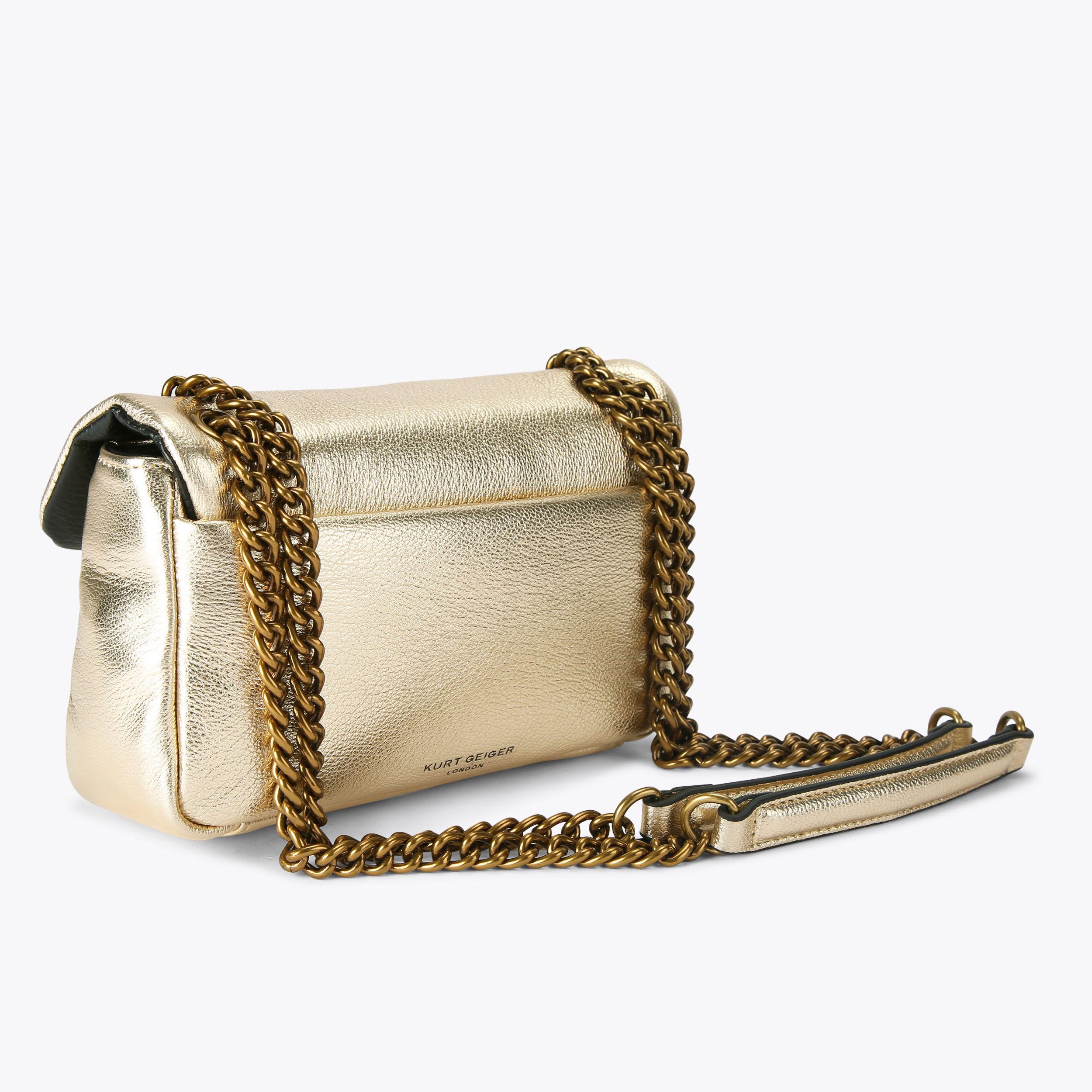 CHELSEA SM SHOULDER BAG Champagne Shoulder Purse by KURT GEIGER LONDON