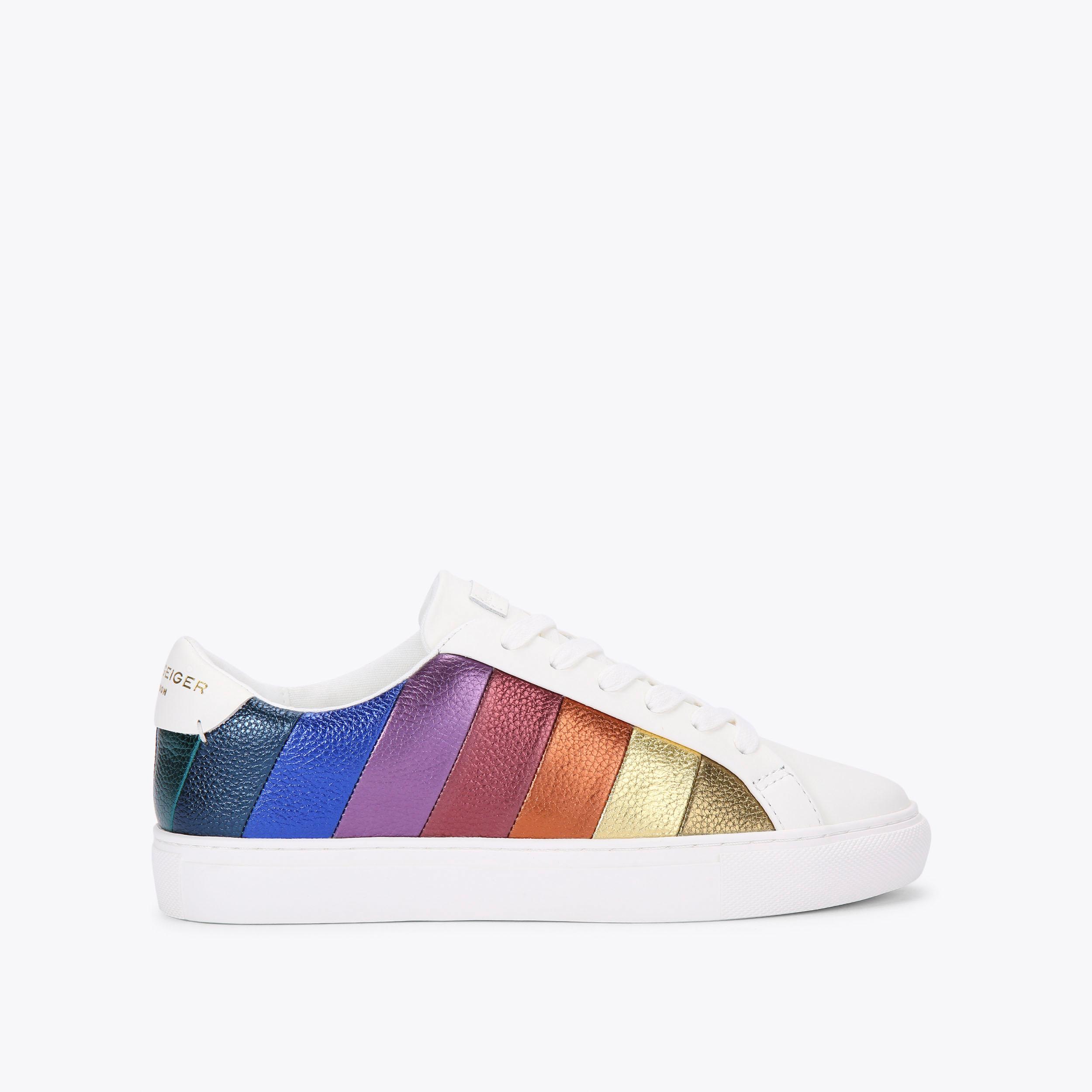 LANE STRIPE Stripe Lace Up Trainer by KURT GEIGER LONDON