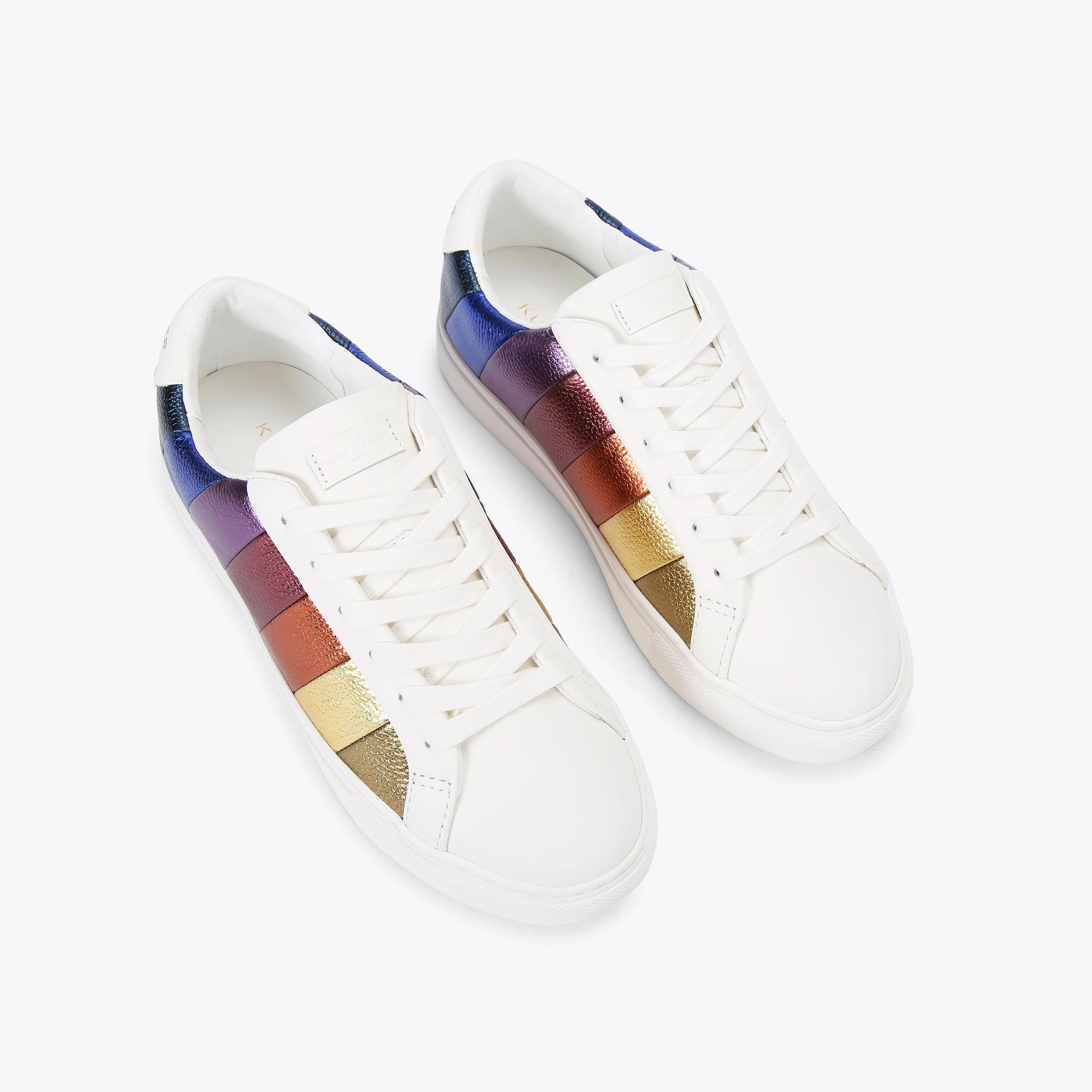 LANE STRIPE Stripe Lace Up Trainer by KURT GEIGER LONDON