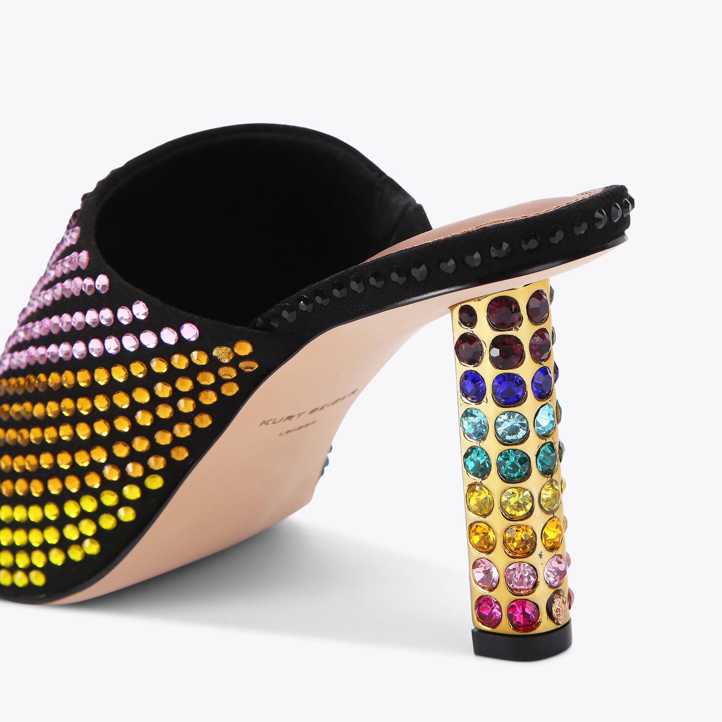 MAYFAIR HIGH MULE Multi Crystal High Mule Heel by KURT GEIGER LONDON