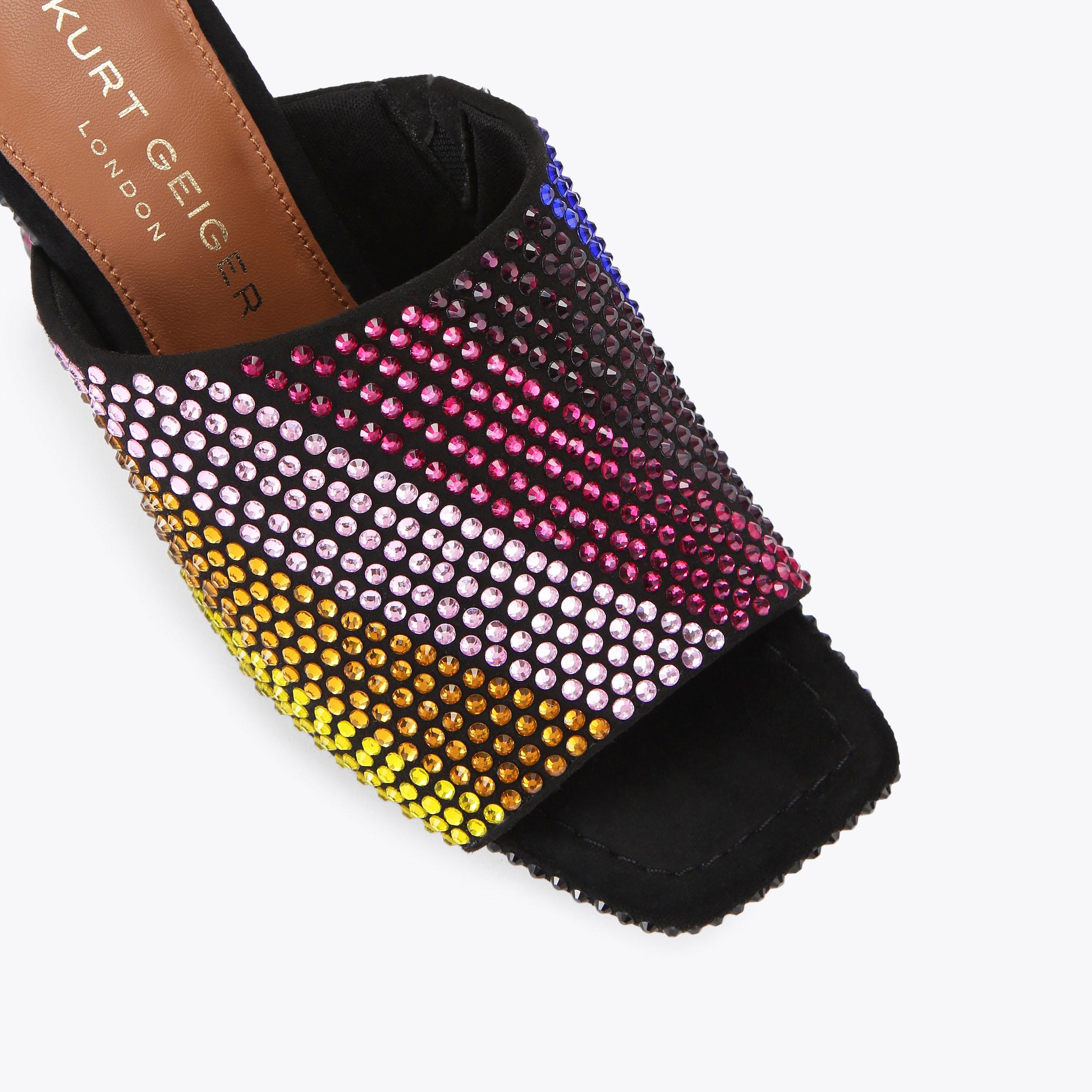 MAYFAIR HIGH MULE Multi Crystal High Mule Heel by KURT GEIGER LONDON