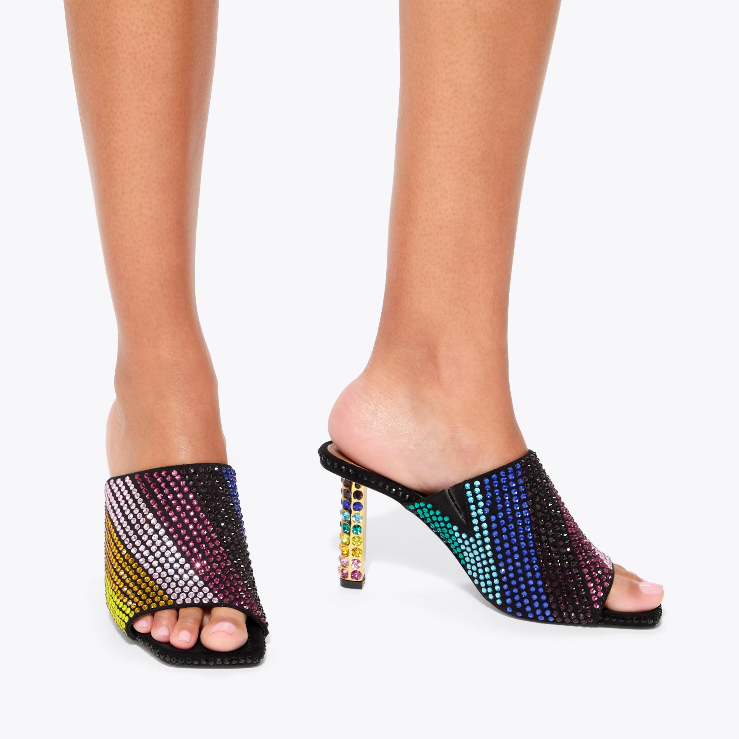 MAYFAIR HIGH MULE Multi Crystal High Mule Heel by KURT GEIGER LONDON