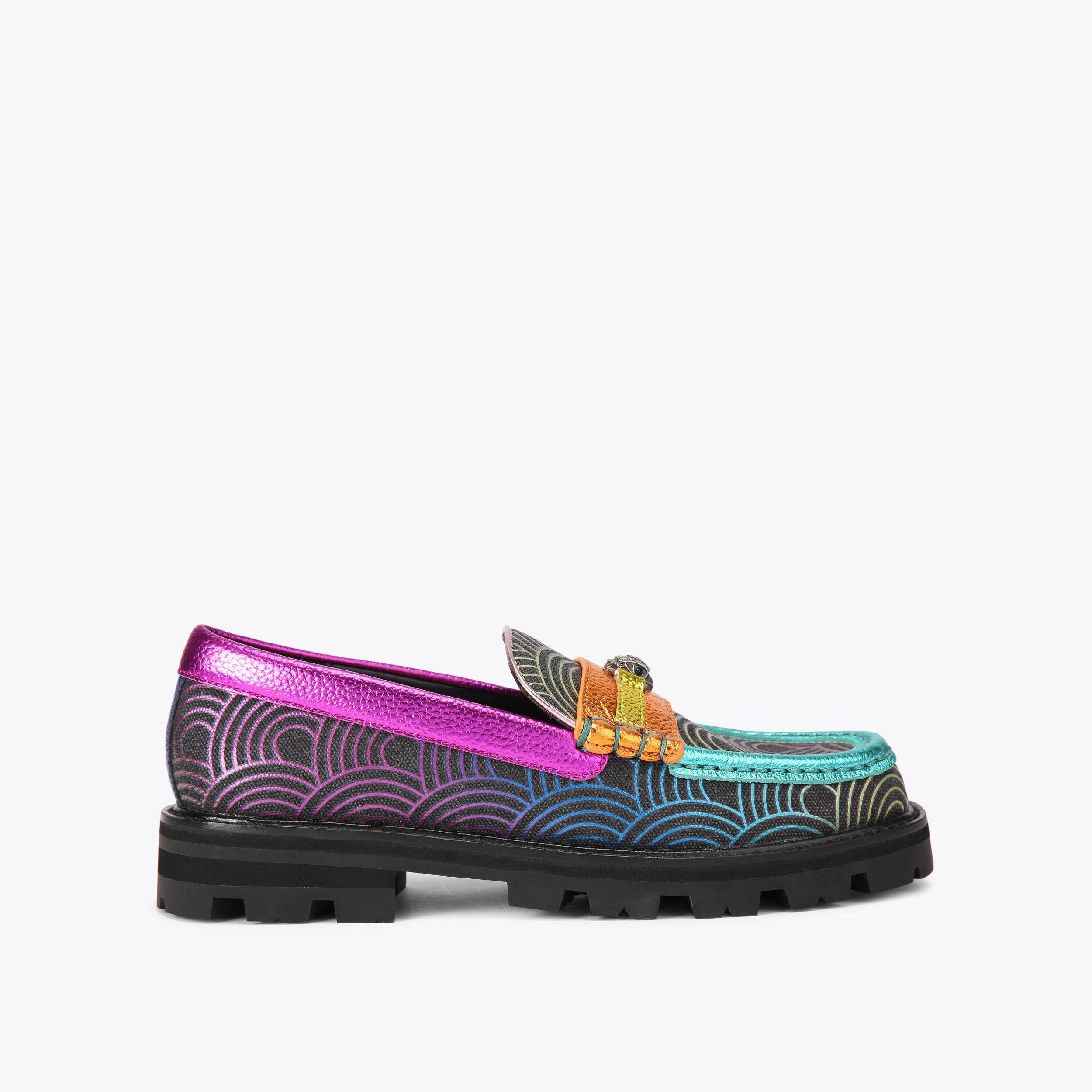 SOUTHBANK LOAFER Black Canvas Slip On Loafer by KURT GEIGER LONDON