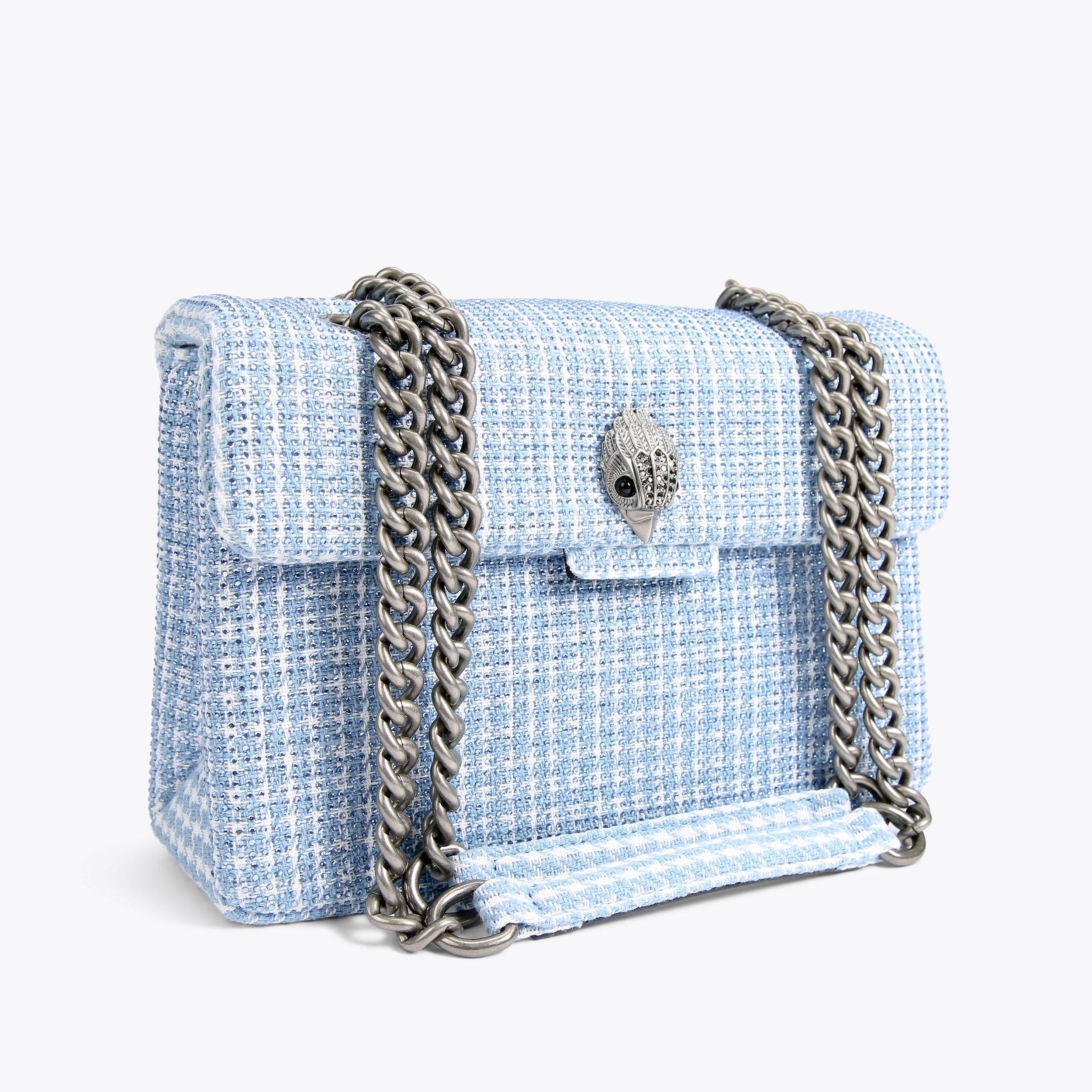 FABRIC KENSINGTON BAG Blue Shoulder Bag by KURT GEIGER LONDON