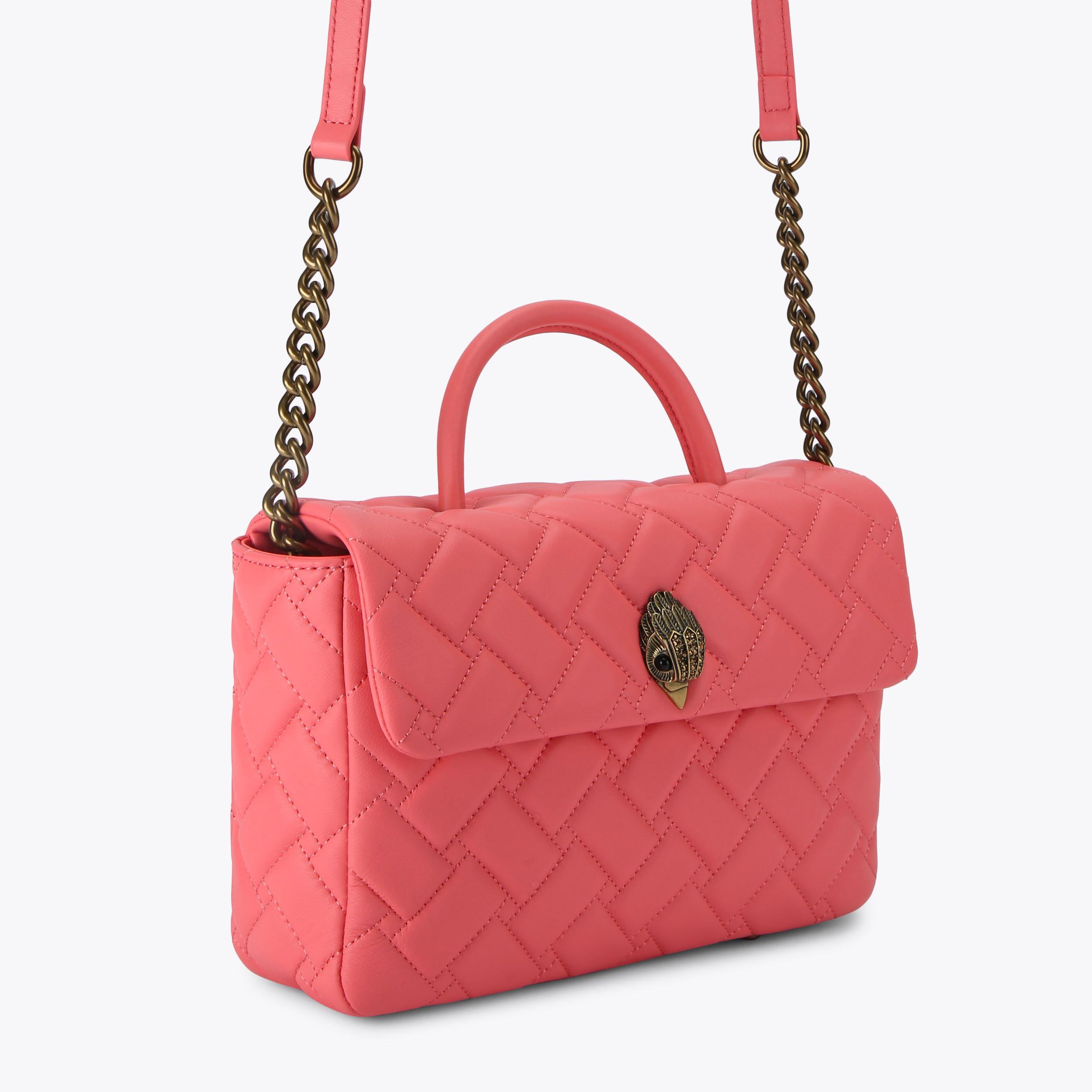 HANDLE KENSINGTON BAG Bright Pink Handle Bag by KURT GEIGER LONDON