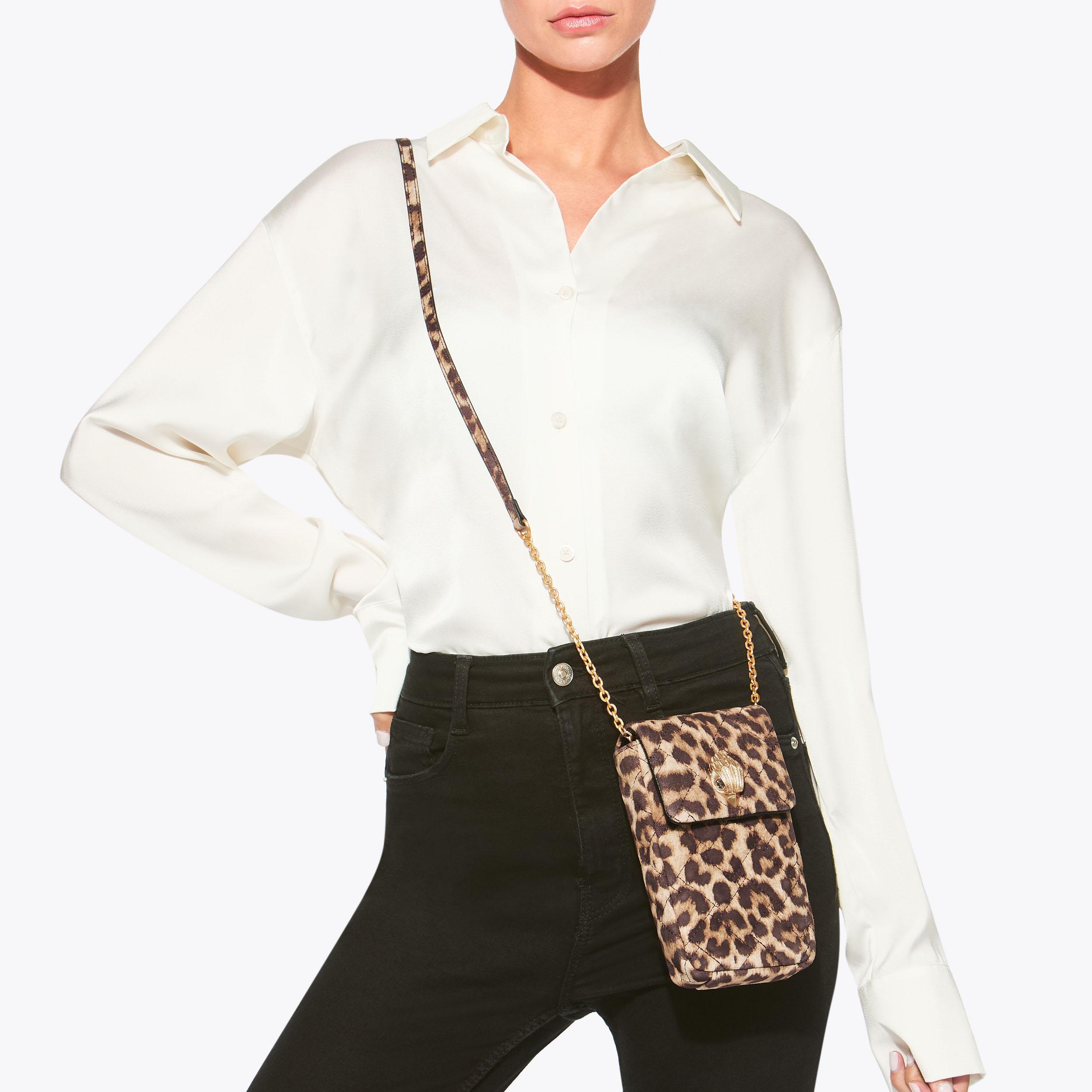 KENSINGTON PHONE BAG Leopard Print Phone Purse by KURT GEIGER LONDON
