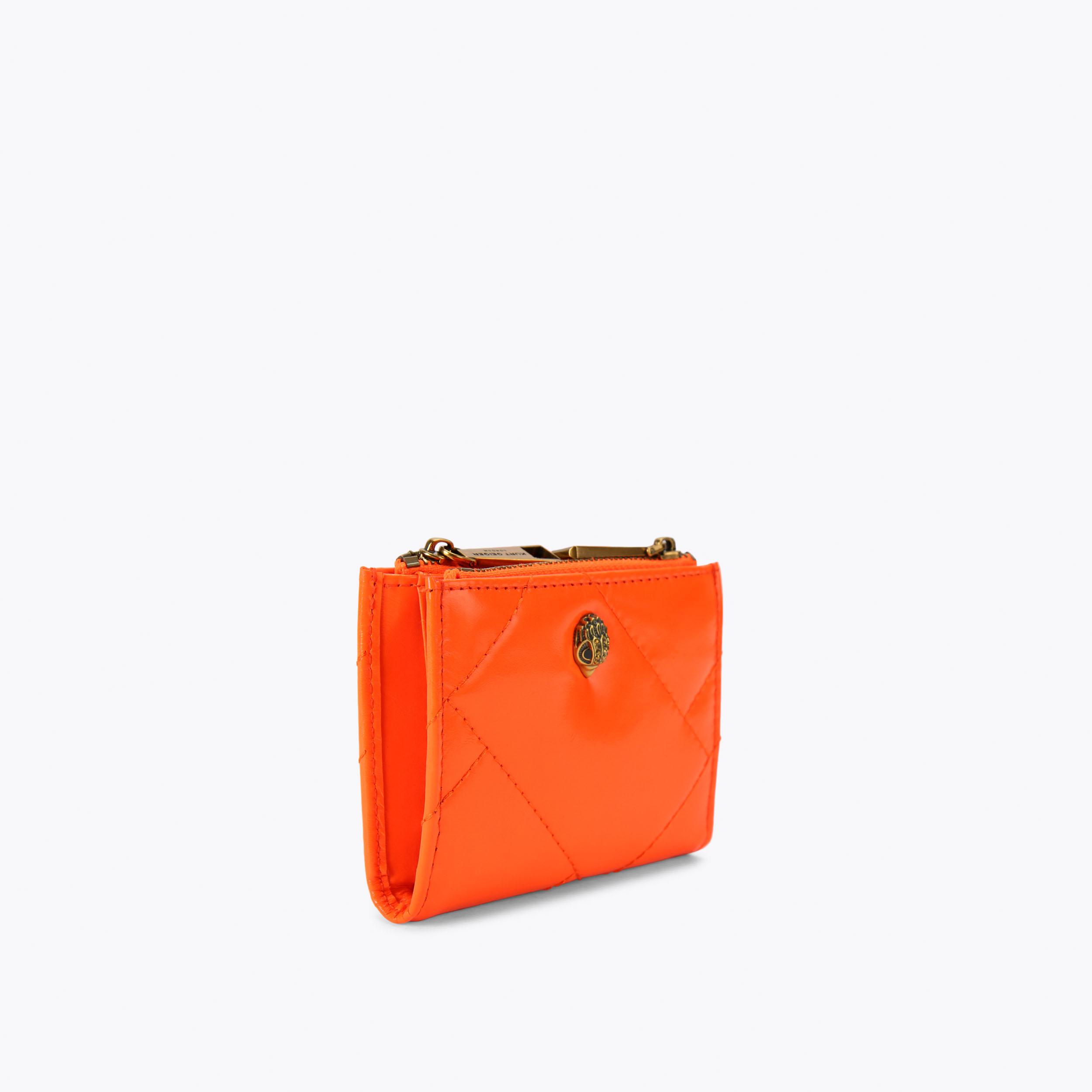 KENSINGTON PUFF MN PURSE Neon Orange Leather Purse by KURT GEIGER LONDON