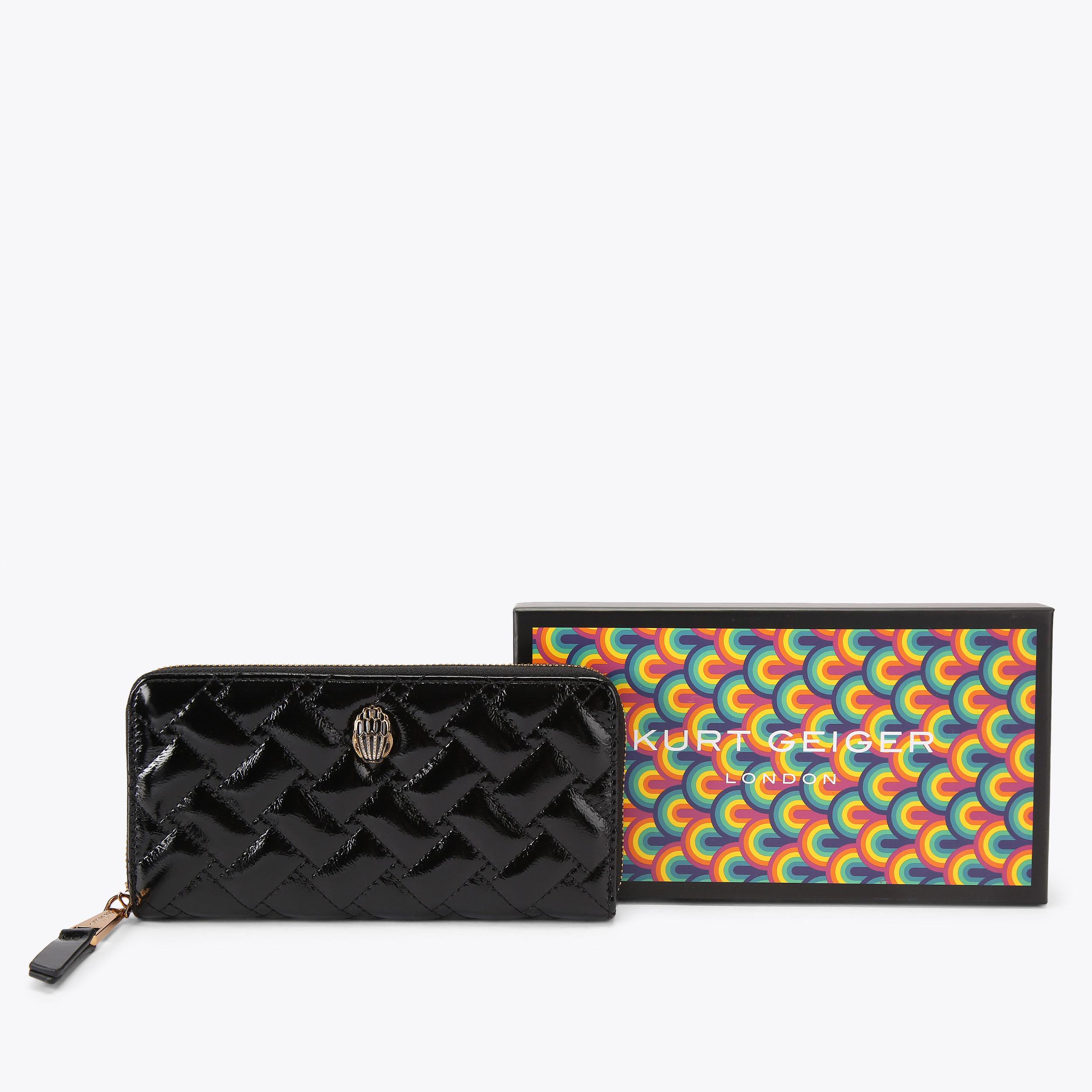KENSINGTON ZIP AROUND E Black Zip Around Wallet by KURT GEIGER LONDON