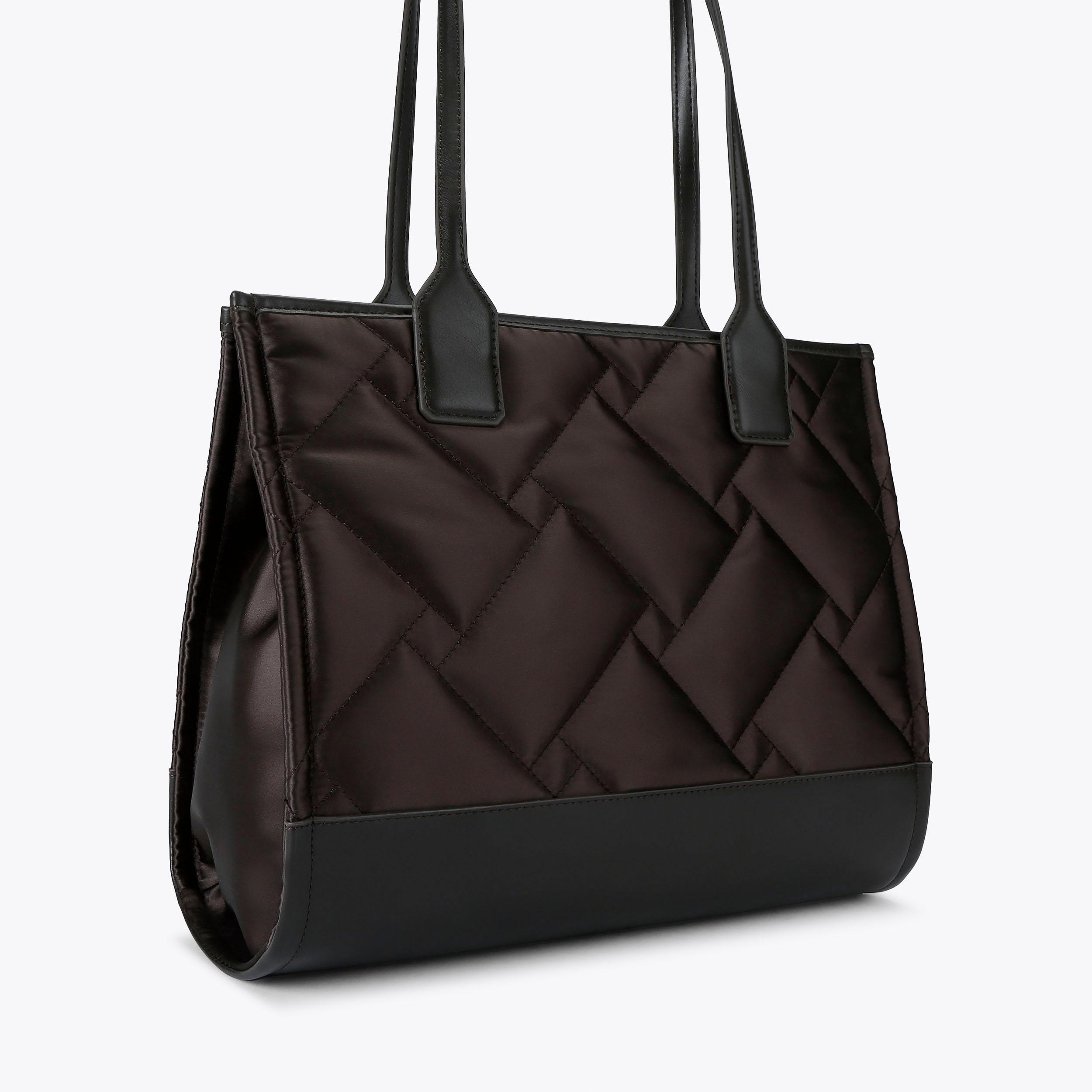 RECYCLED SQ SM SHOPPER Dark Brown Synthetic Shopper Bag by KURT GEIGER ...