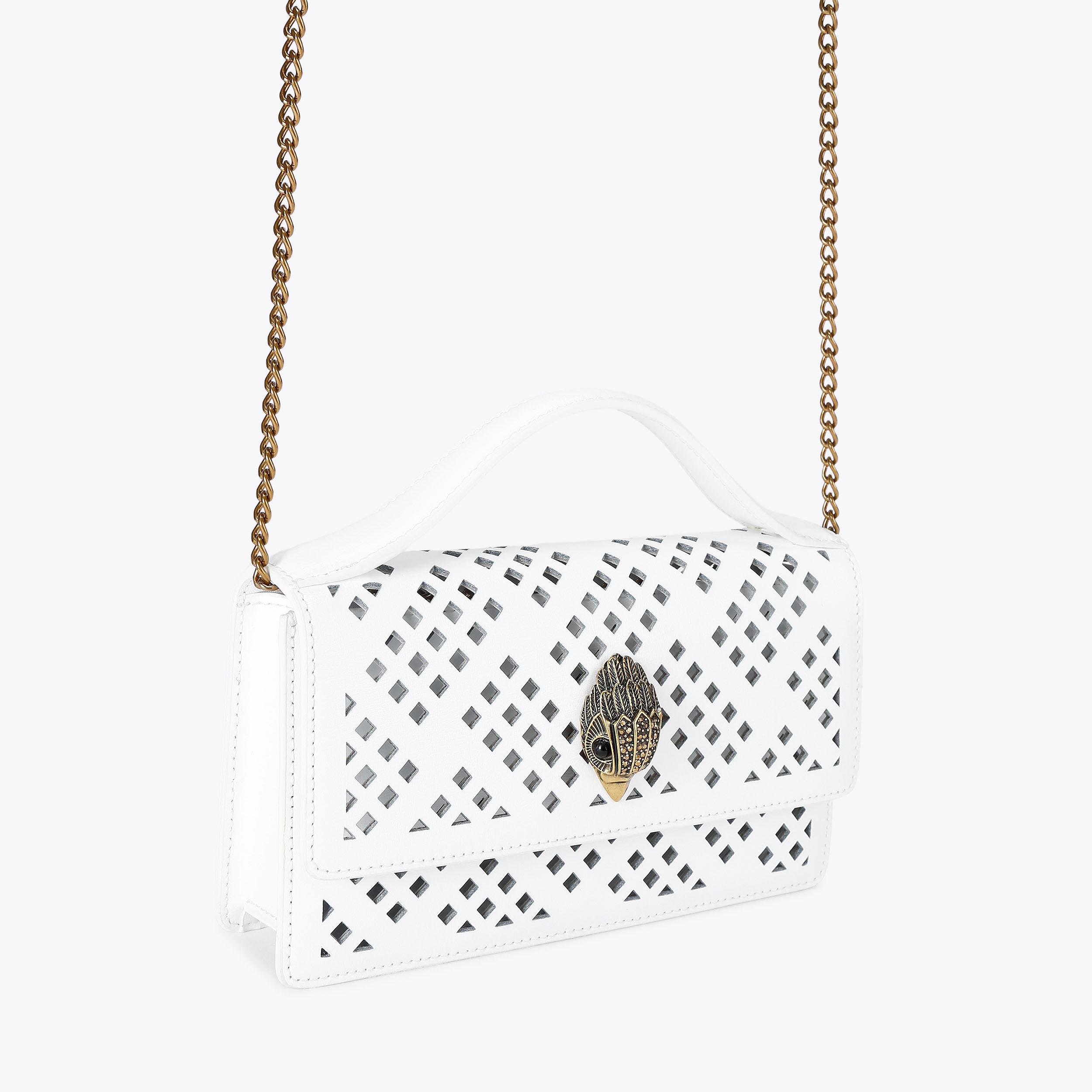 SM BOND TOP HANDLE BAG Bone Leather Top Handle Bag by KURT GEIGER LONDON