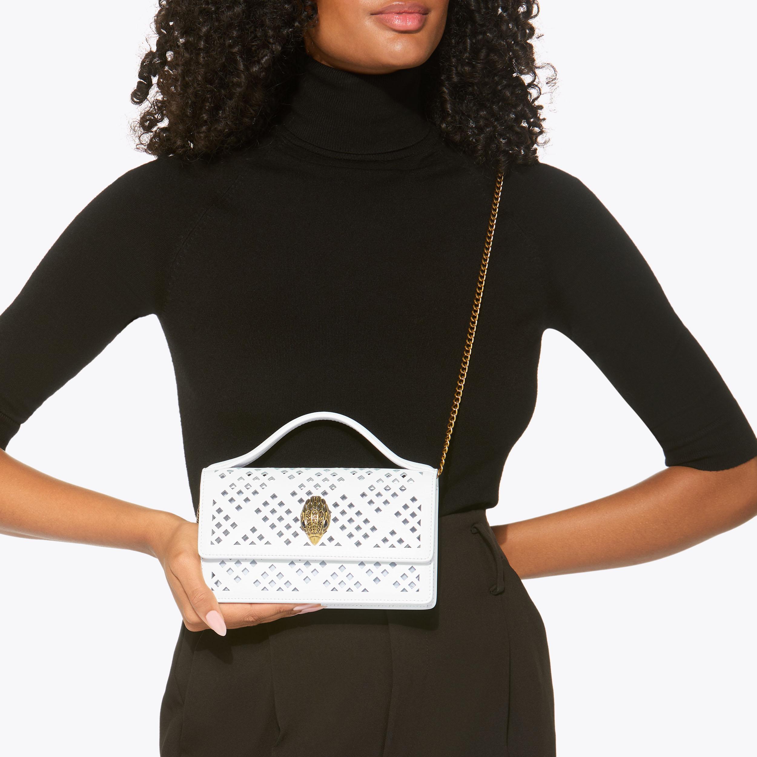 SM BOND TOP HANDLE BAG Bone Leather Top Handle Bag by KURT GEIGER LONDON