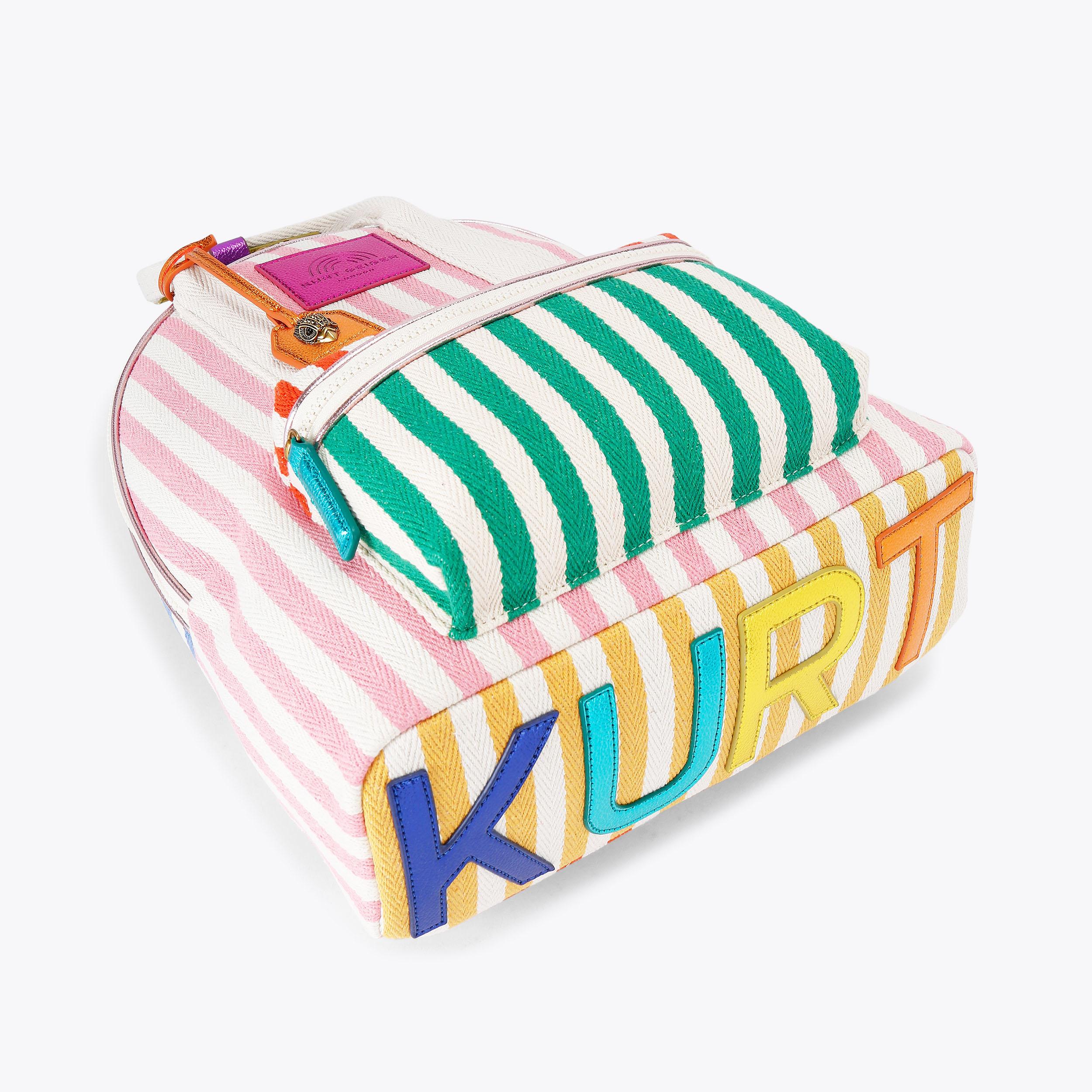 SOUTHBANK LG BACKPACK Rainbow Stripe Canvas Backpack by KURT GEIGER LONDON